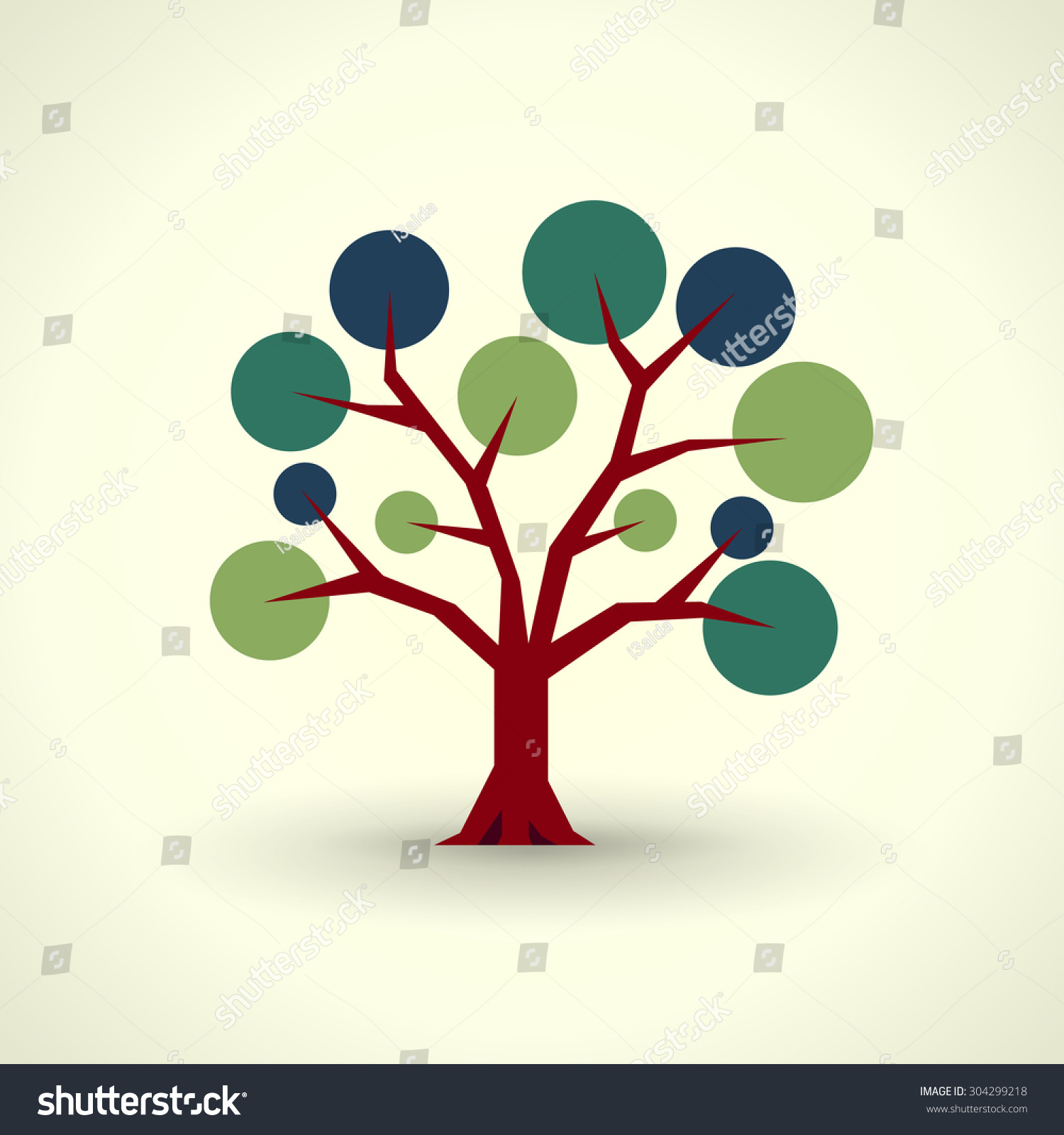 Abstract Tree Illustration: เวกเตอร์สต็อก (ปลอดค่าลิขสิทธิ์) 304299218 ...