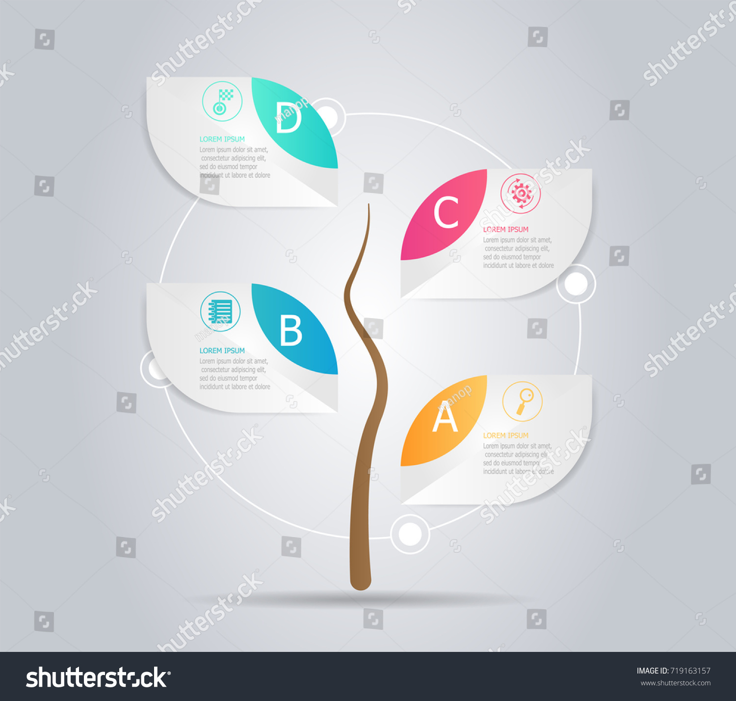 Abstract Tree Infographic Element Background Vector Stock Vector ...