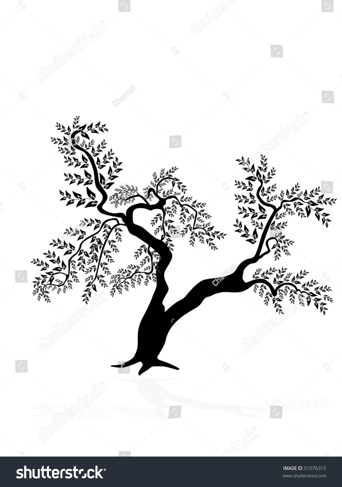 Abstract Tree Silhouette Stock Vector (Royalty Free) 51076315
