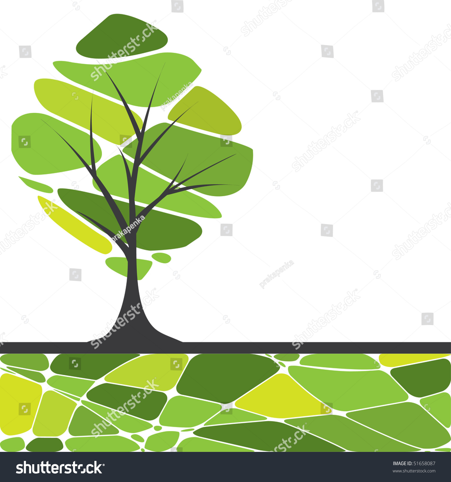 Abstract Tree. Vector Illustration - 51658087 : Shutterstock