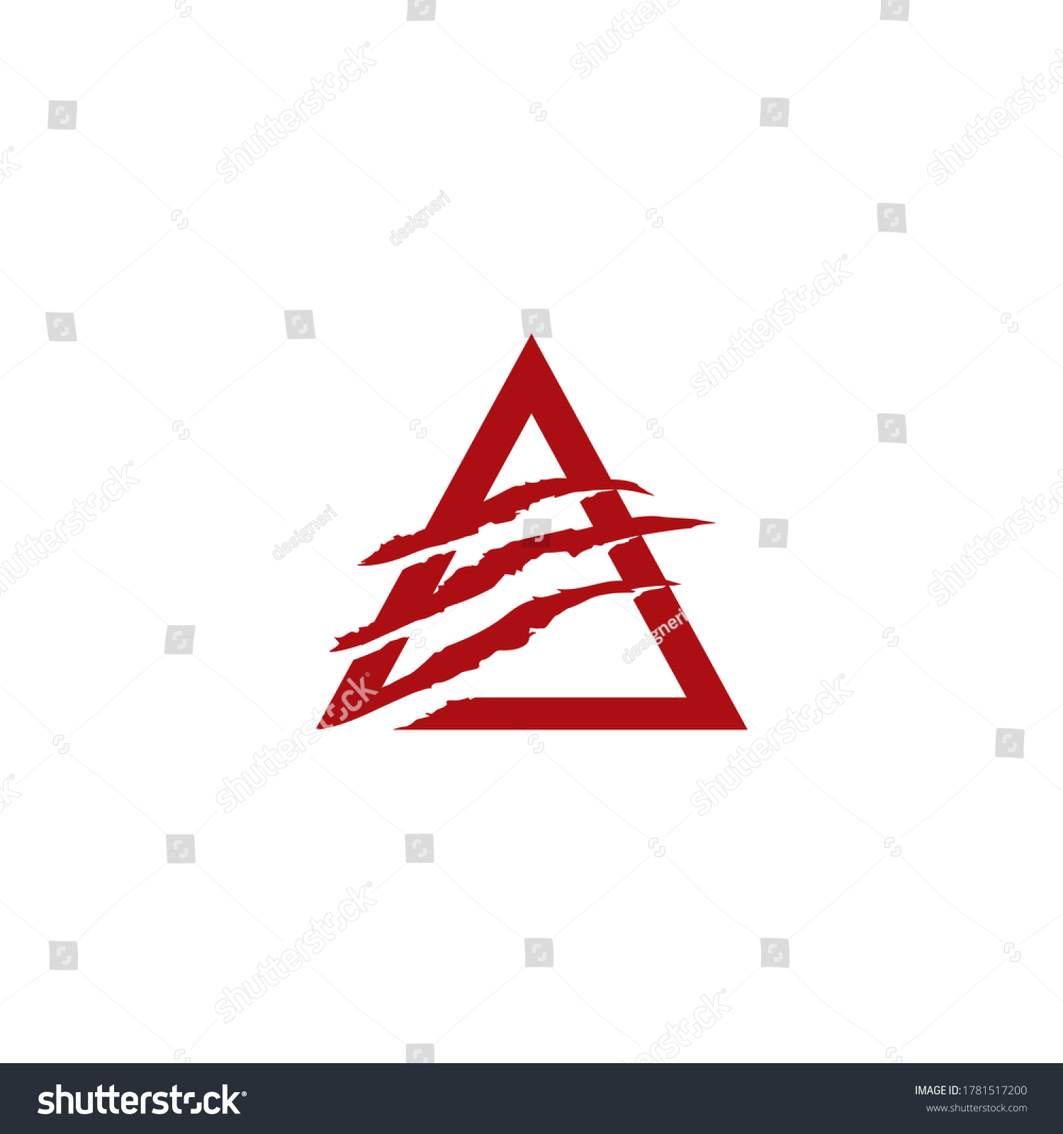 Abstract Triangle Beast Logo Design Stock Vector (Royalty Free) 1781517200