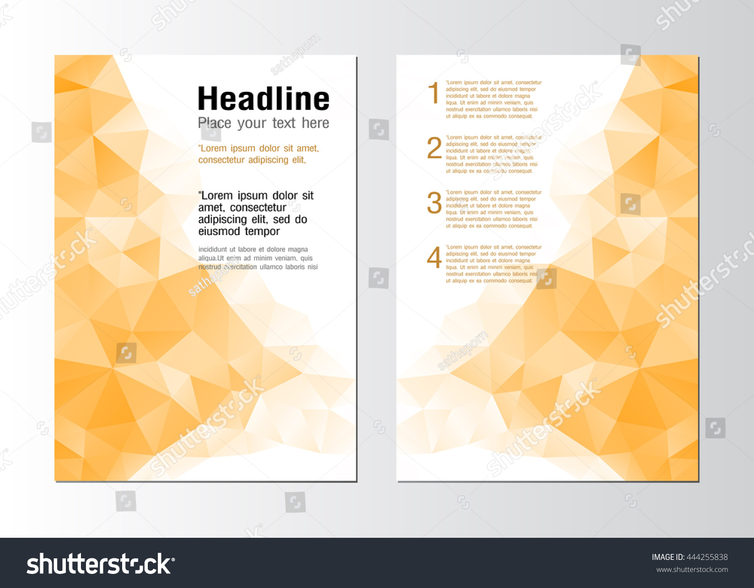 Abstract Triangle Brochure Flyer Design Vector Stock Vector (Royalty ...
