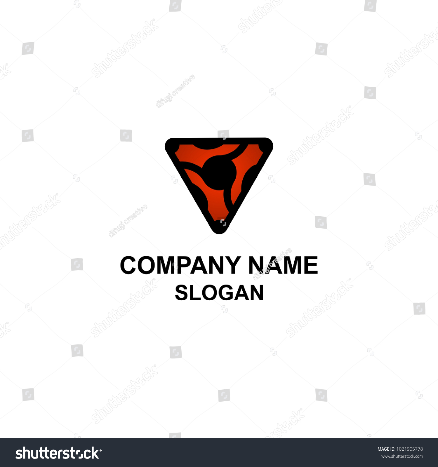 Abstract Triangle Ladybug Motive Logo Stock Vector (Royalty Free ...