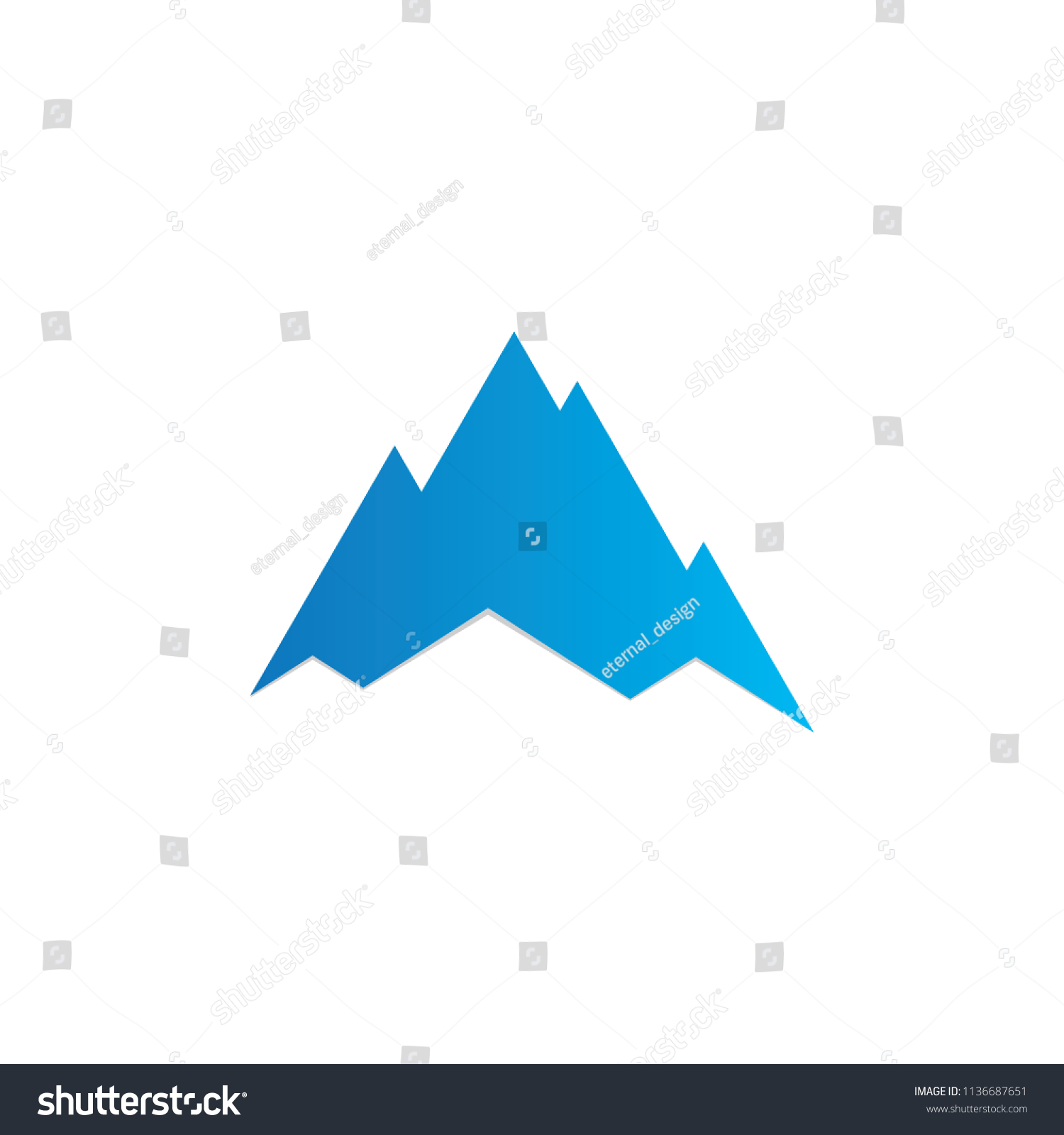 Abstract Triangle Mountain Logo Stock Vector (Royalty Free) 1136687651