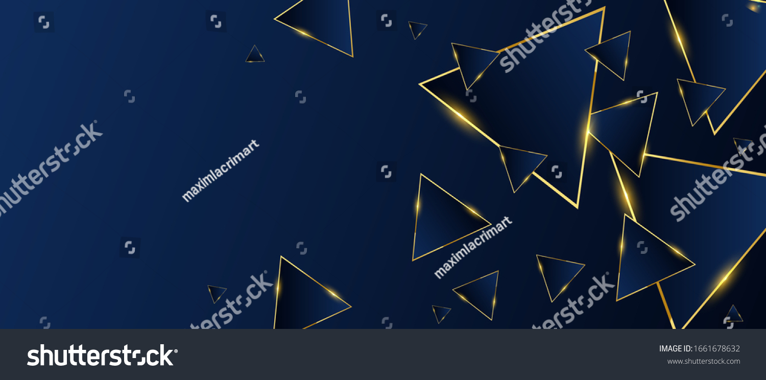 Abstract Triangles Pattern Luxury Dark Blue Stock Vector (Royalty Free ...