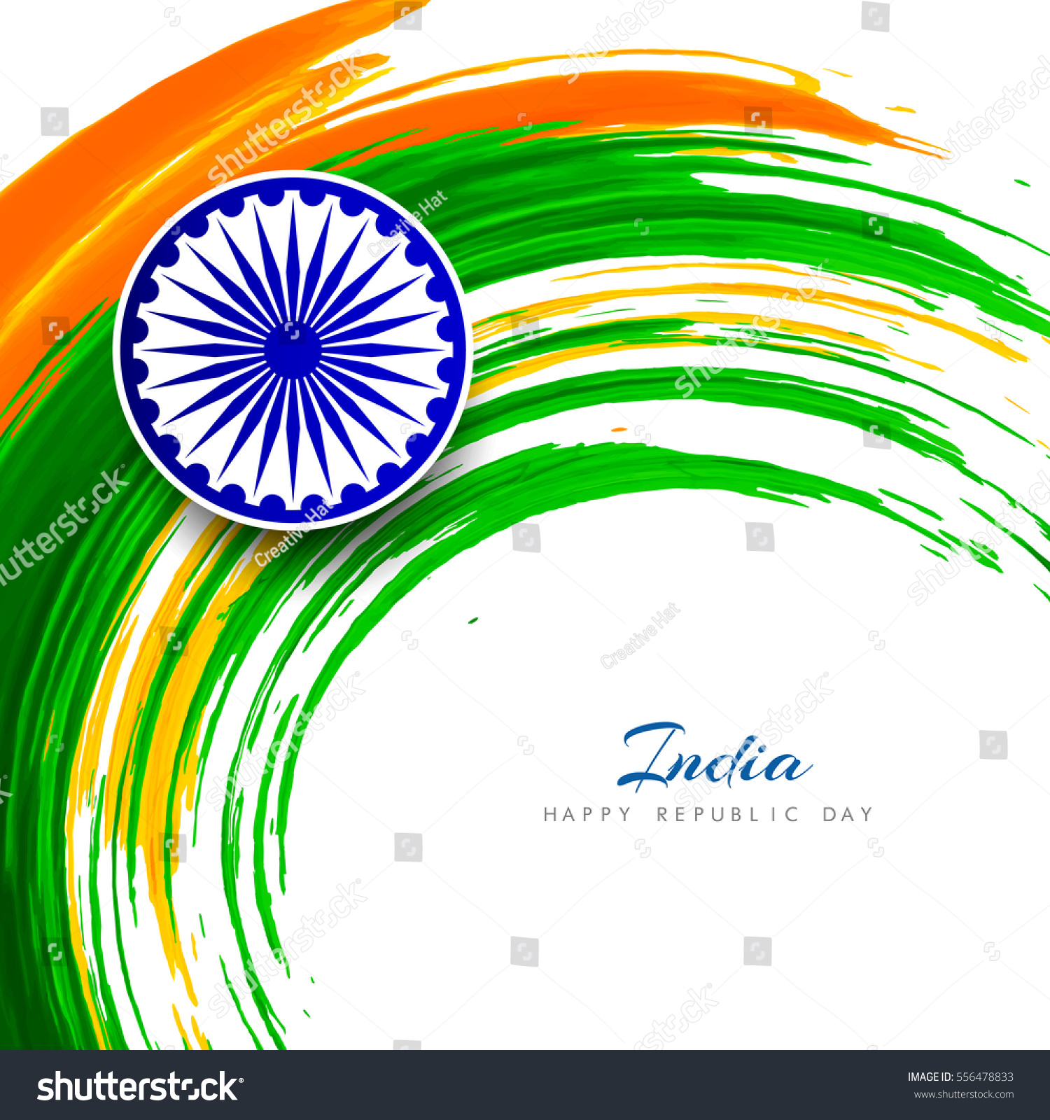 Abstract Tricolor Indian Flag Theme Background: vector de stock (libre ...