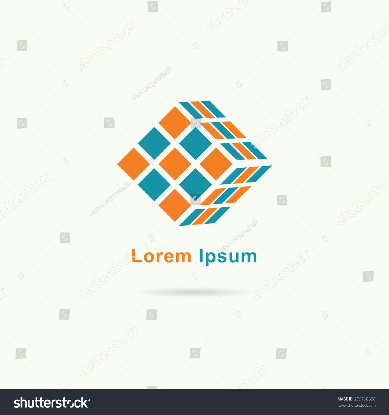 Abstract Unusual 3d Cube Logo Vector: vector de stock (libre de ...