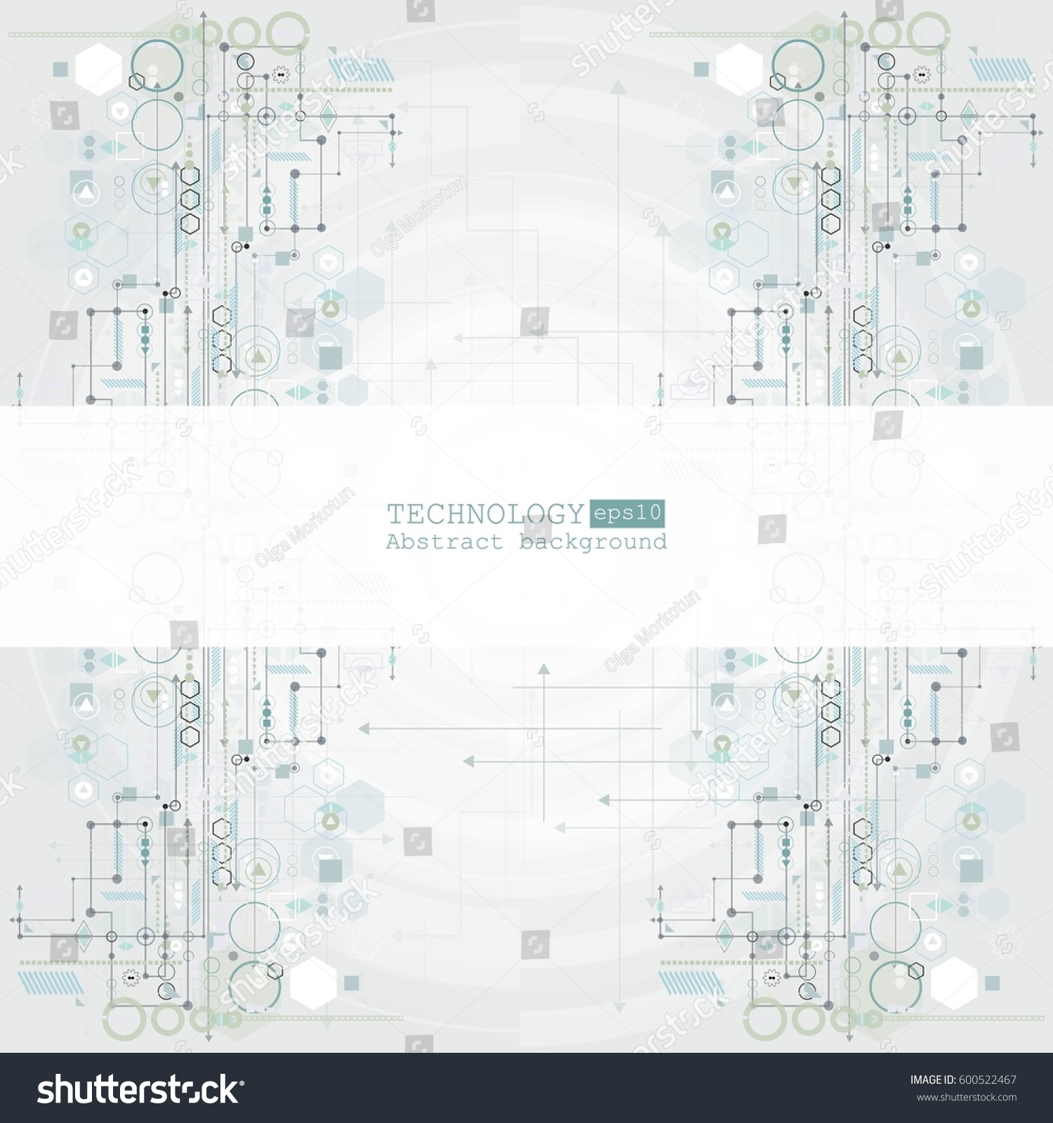Abstract Vector Background Technology Style Best Stock Vector 600522467 ...
