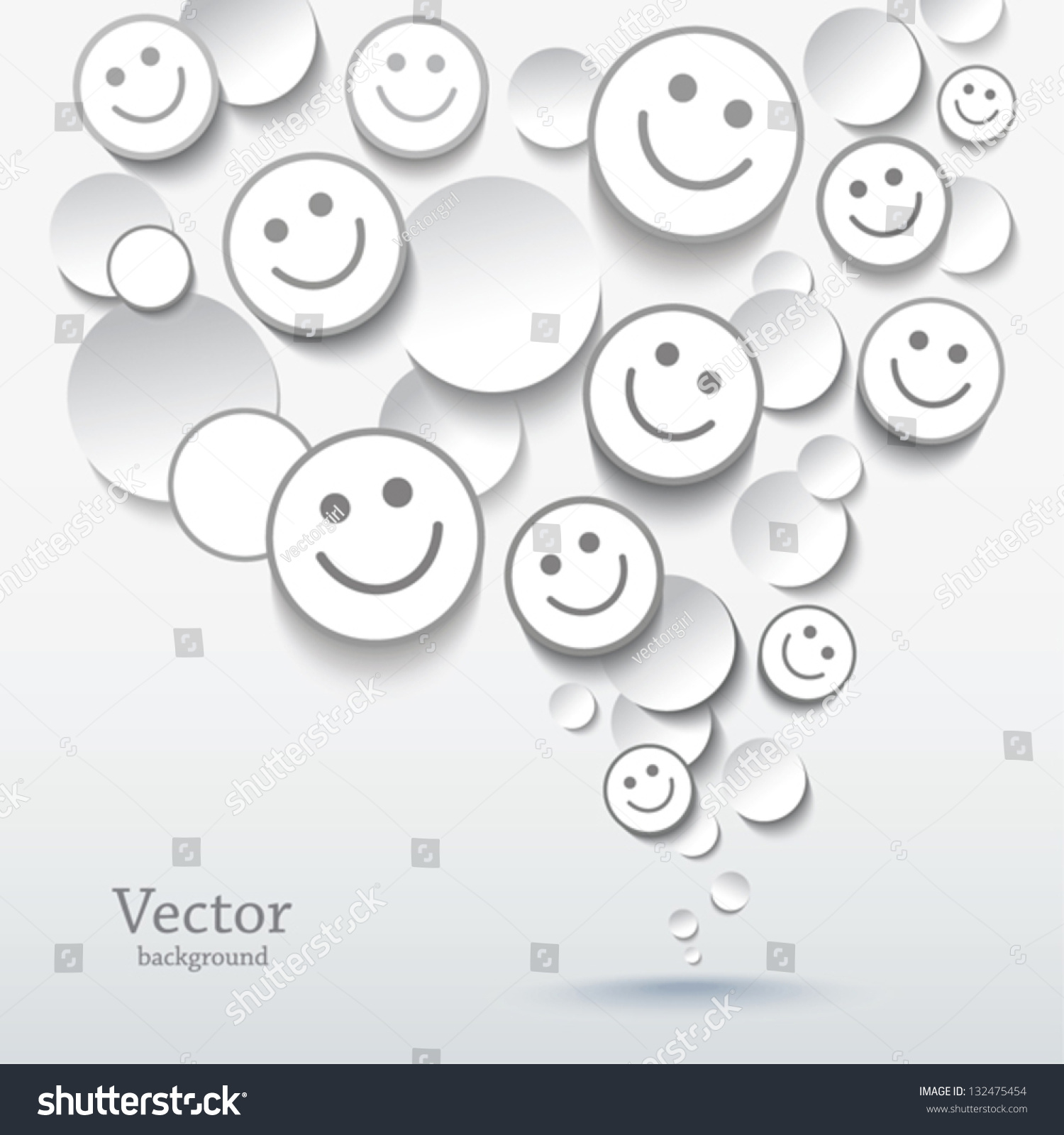 Abstract Vector Background Smiley Emoji Stock Vector (Royalty Free ...