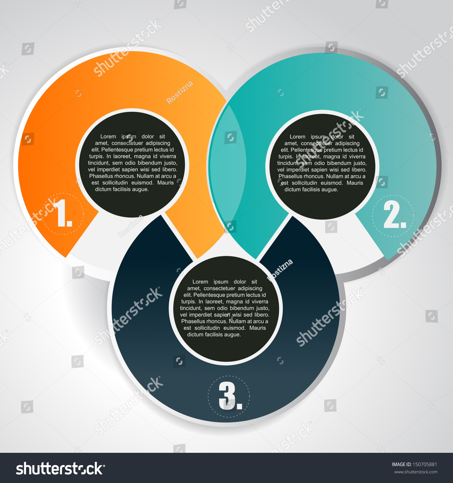 Abstract Vector Background Three Circular Tiers Stock Vector (Royalty ...