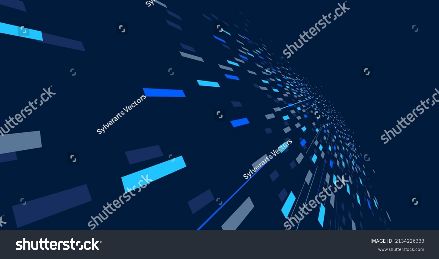 Abstract Vector Blue Background Communication Technology Stock Vector ...
