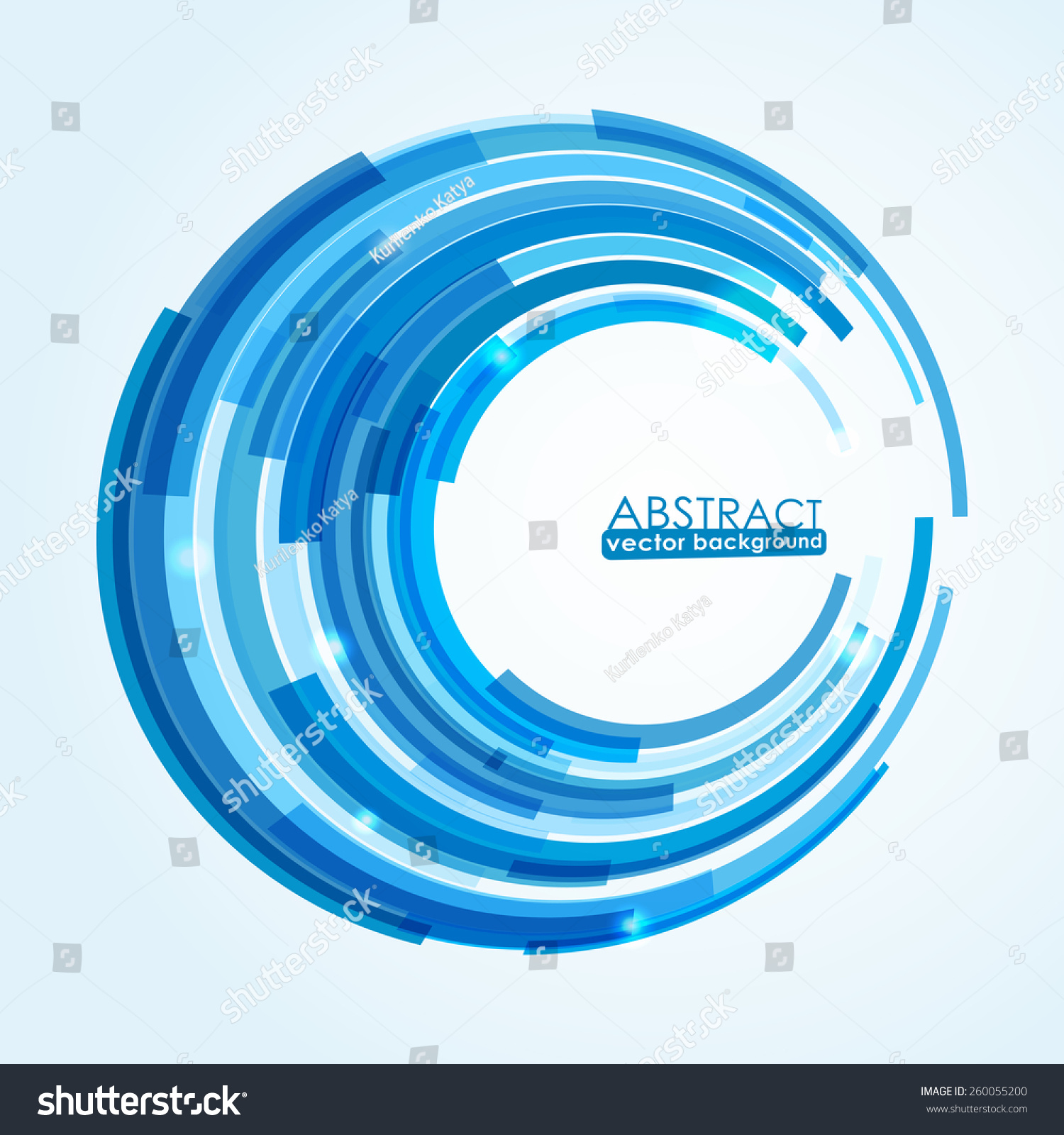 Abstract Vector Blue Circles Frame Stock Vector (Royalty Free) 260055200