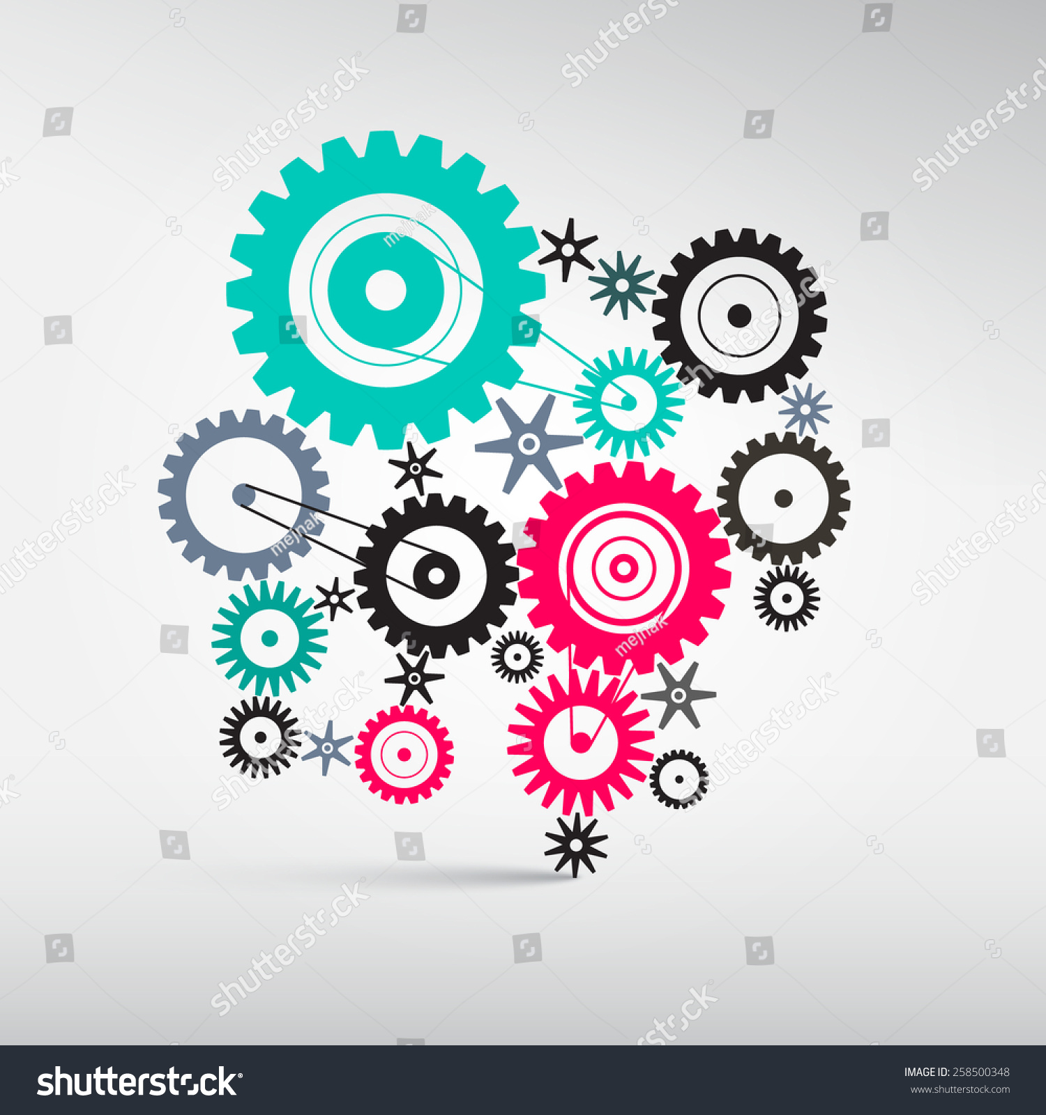 Abstract Vector Cogs Gears Illustration Stock Vector (Royalty Free ...