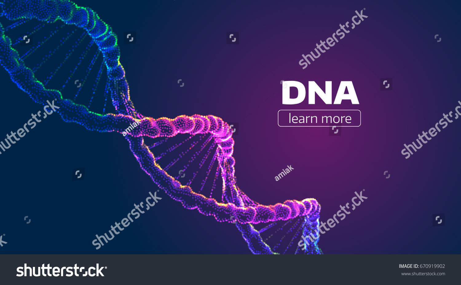 Abstract Vector Dna Structure Medical Science Stock Vector (Royalty ...