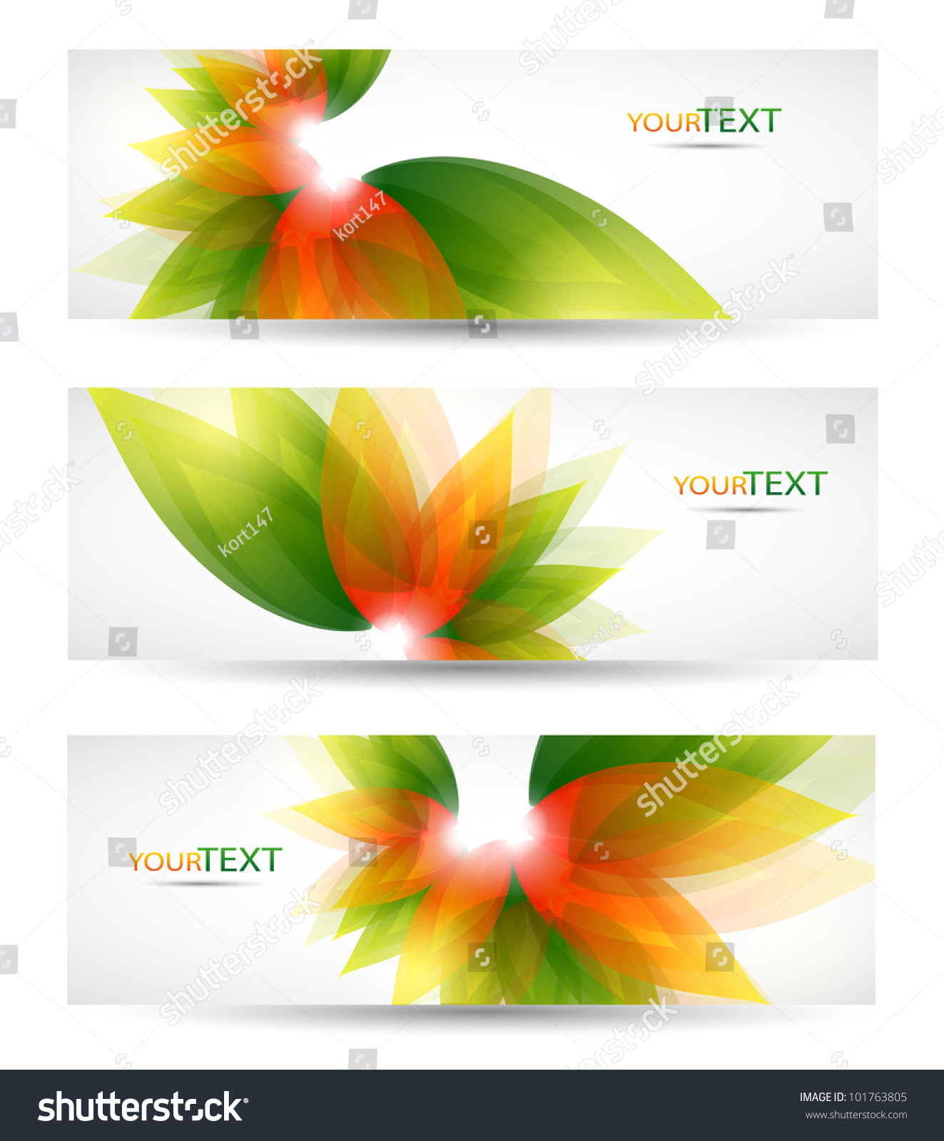 Abstract Vector Eps10 Headers With Place For Your Text - 101763805 ...