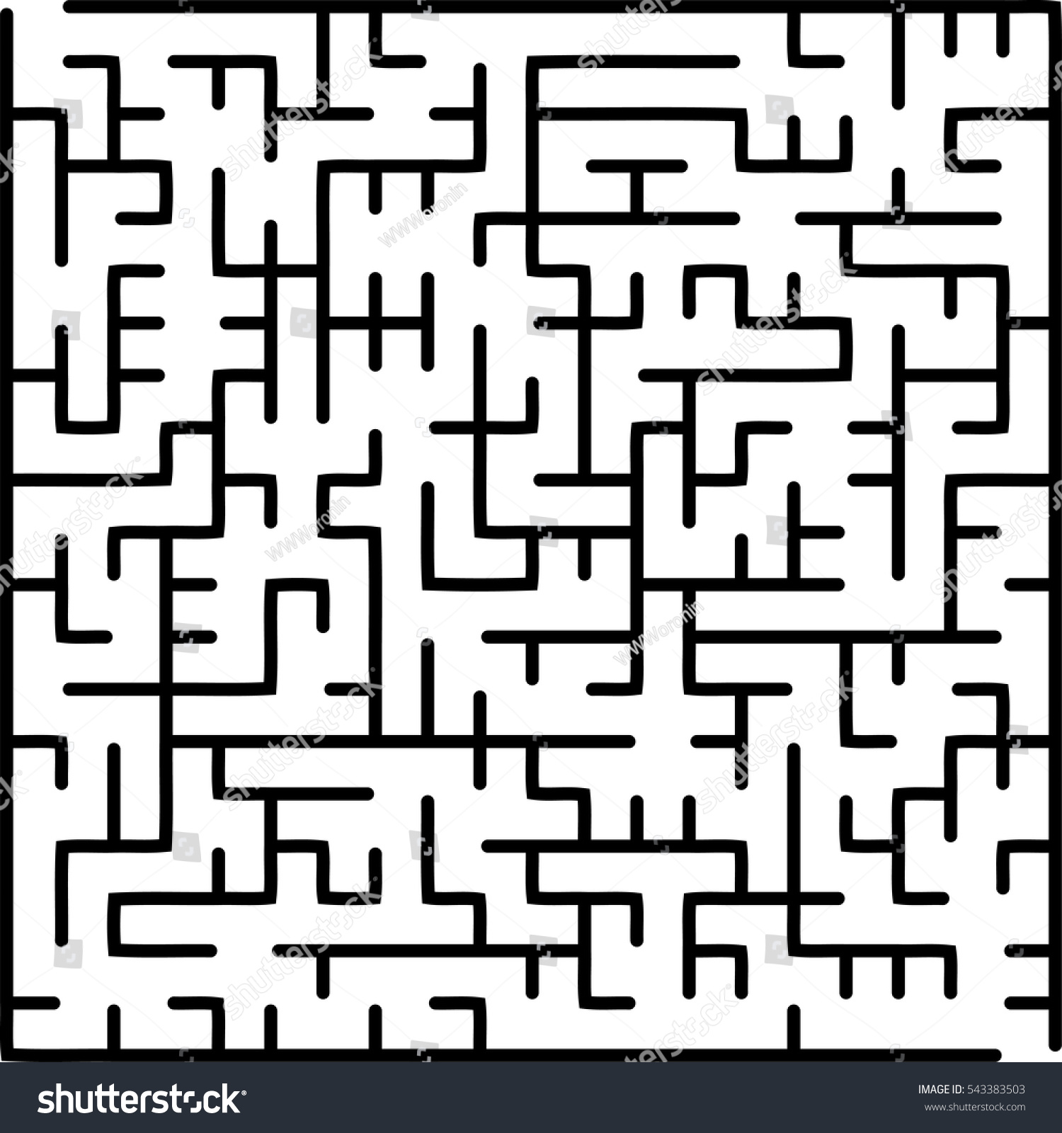 Abstract Vector Labyrinth Medium Complexity Stock Vector (Royalty Free ...