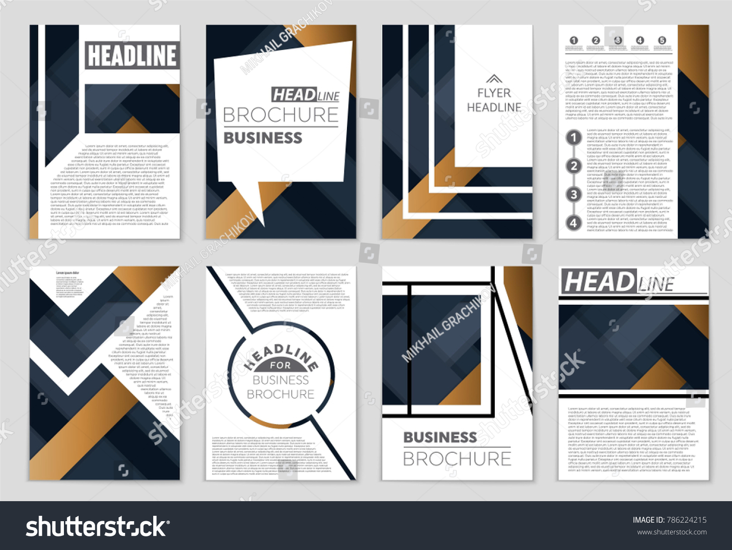 Abstract Vector Layout Background Set Art Stock Vector Royalty Free 786224215