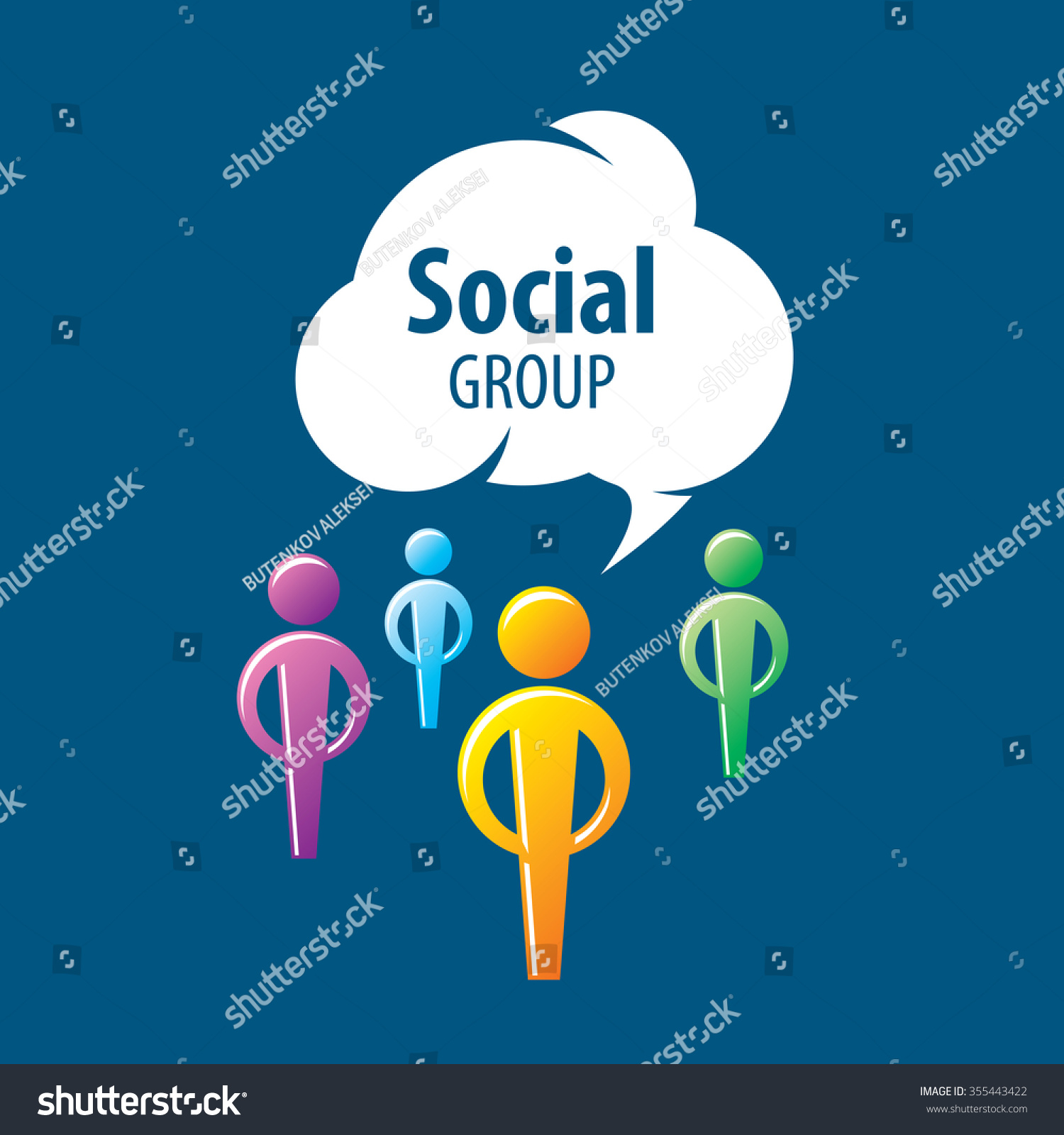 Abstract Vector Logo People Social Groups Stock Vector (Royalty Free ...
