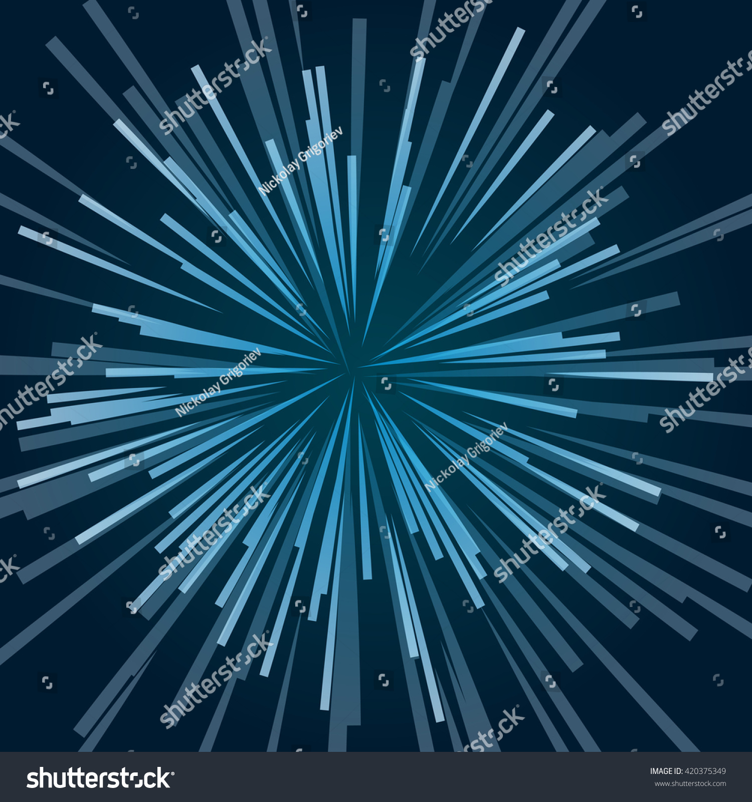Abstract Vector Rays On Dark Background Stock Vector (Royalty Free ...
