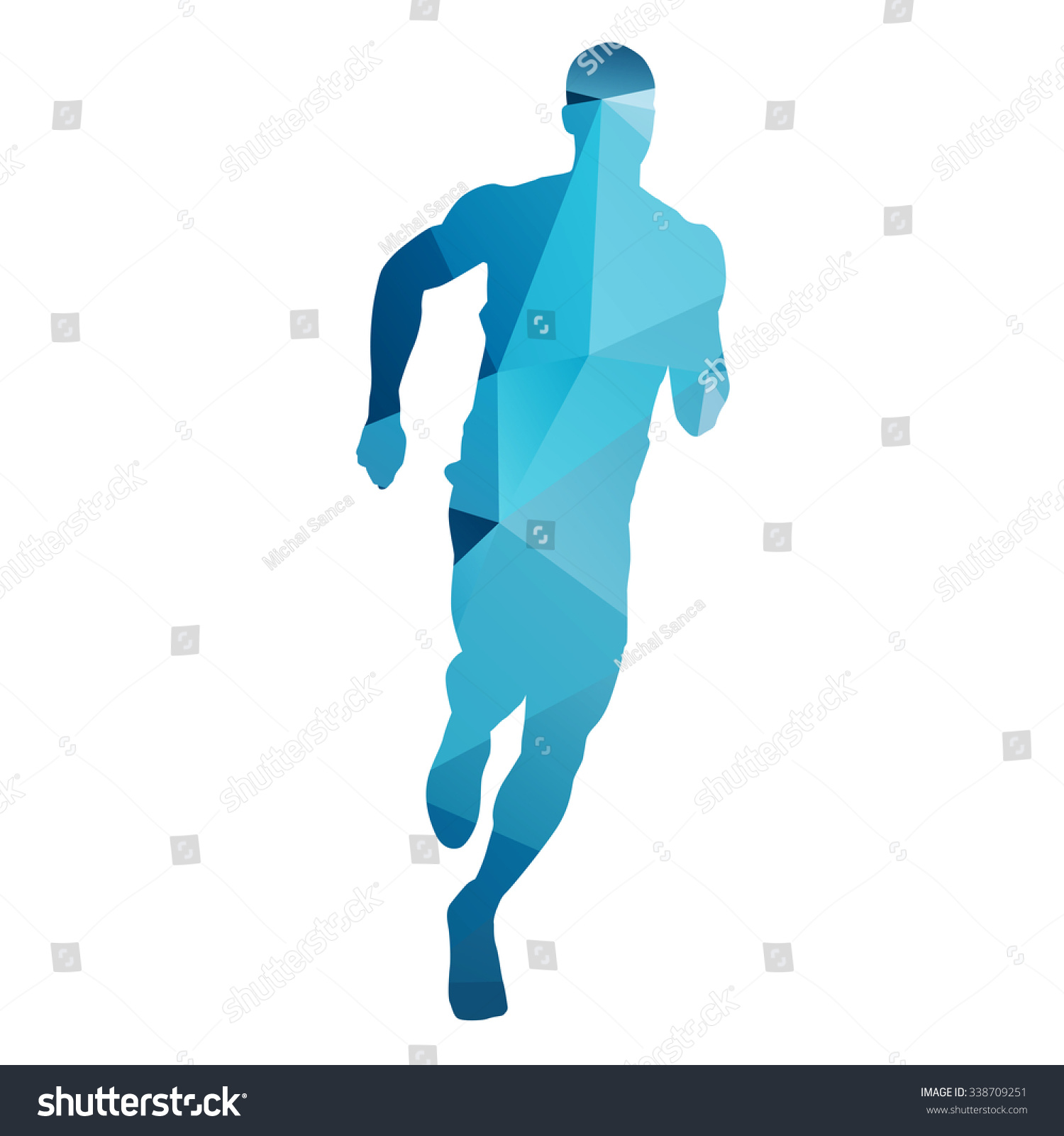 Abstract Vector Runner Geometric Silhouette Stock Vector (Royalty Free ...