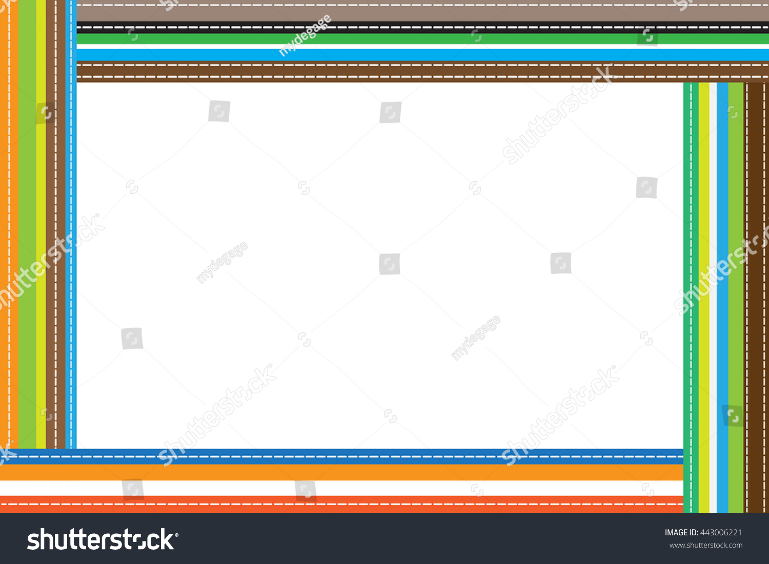 Abstract Vertical Stitch Frame Background Stock Vector (Royalty Free ...