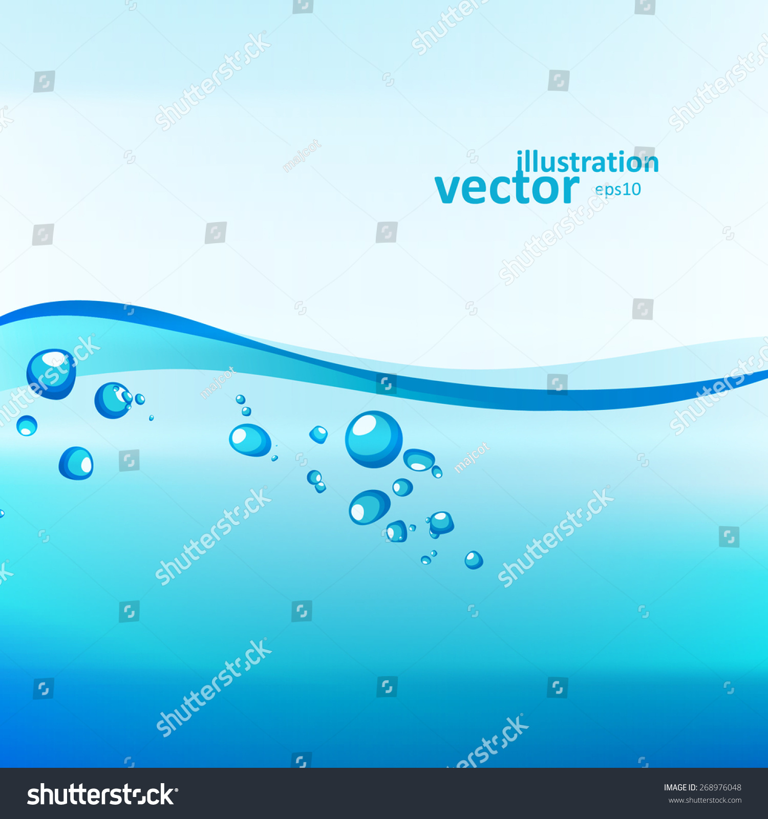 Abstract Water Background Vector Wave Illustration Stock Vector ...