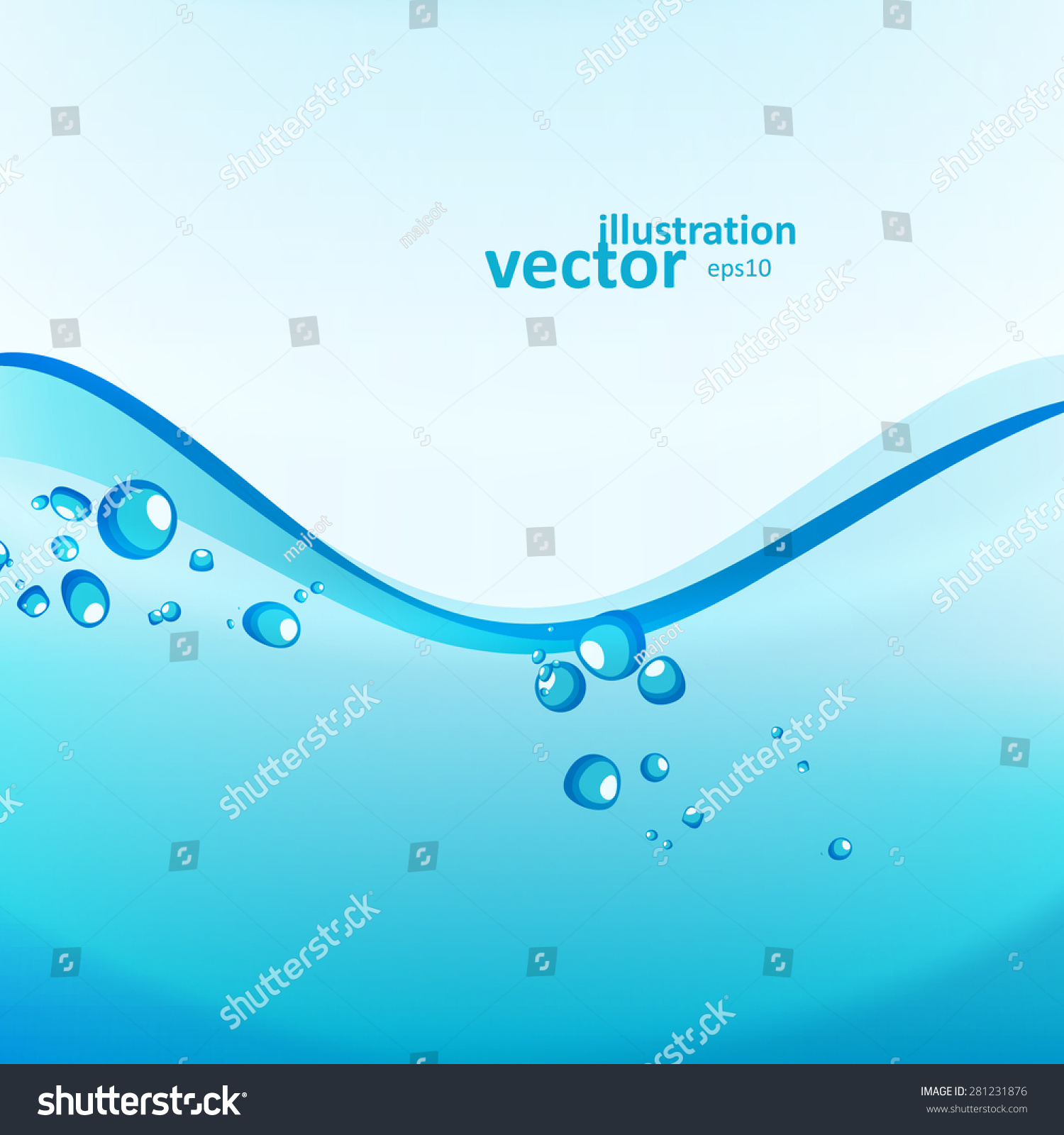 Abstract Water Background Vector Wave Illustration 스톡 벡터(사용료 없음 ...