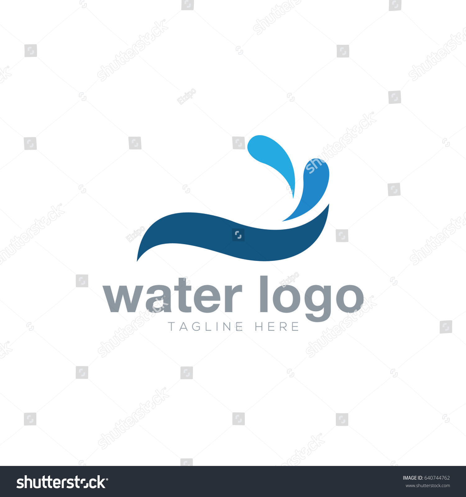 Abstract Water Logo Stock Vector (Royalty Free) 640744762