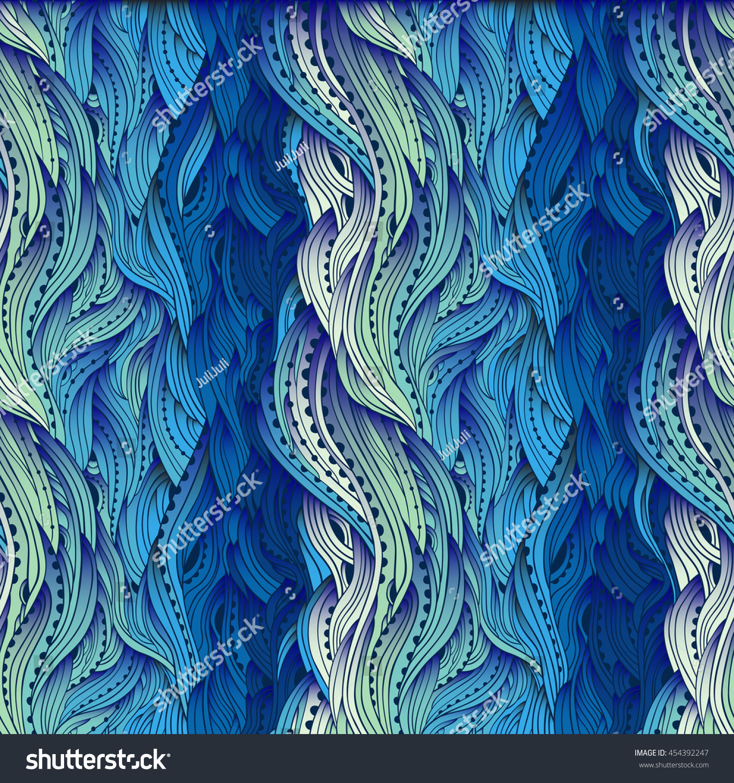 Abstract Water Pattern Handdrawn Vertical Flow Stock Vector (Royalty ...