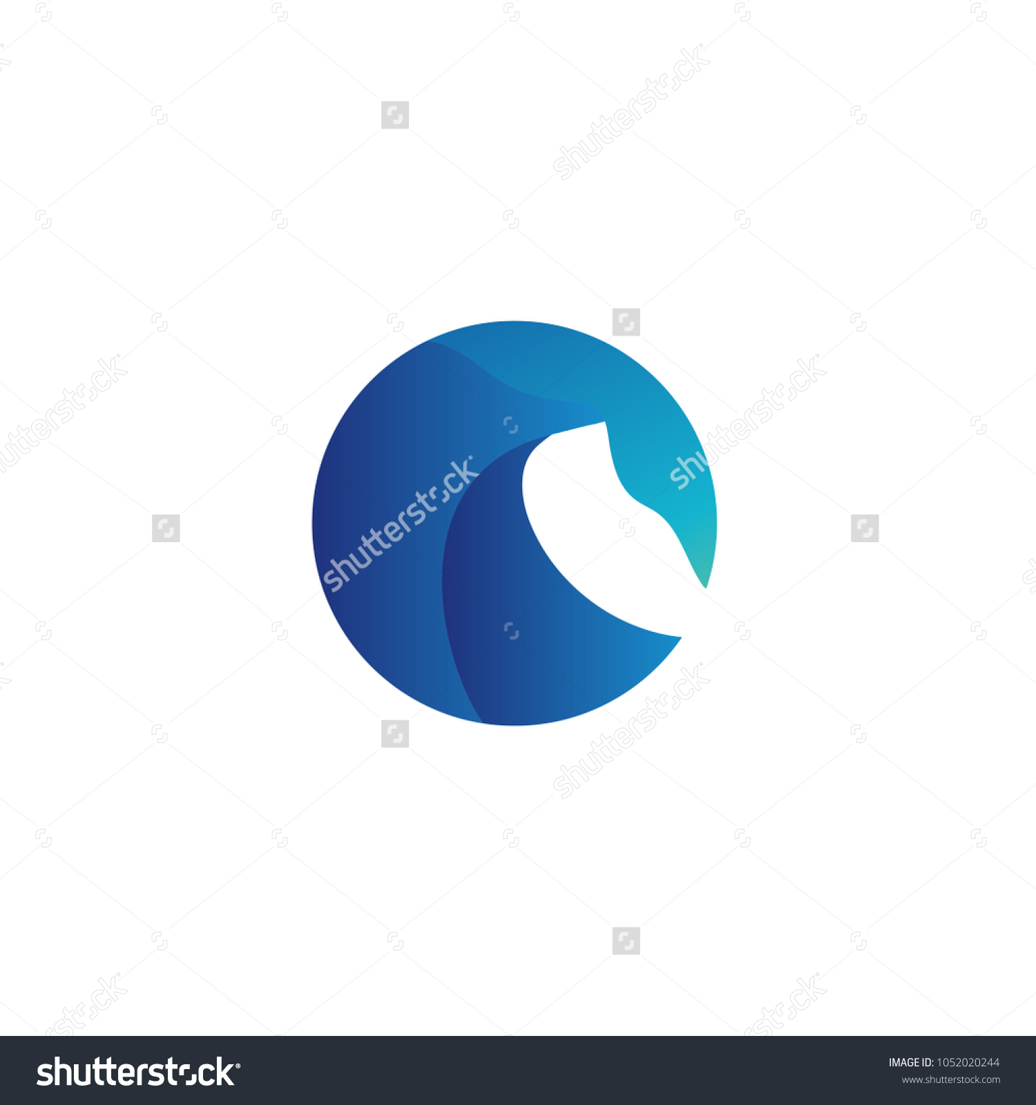 Abstract Water Waves Logo Design Concept Stock Vector (Royalty Free ...