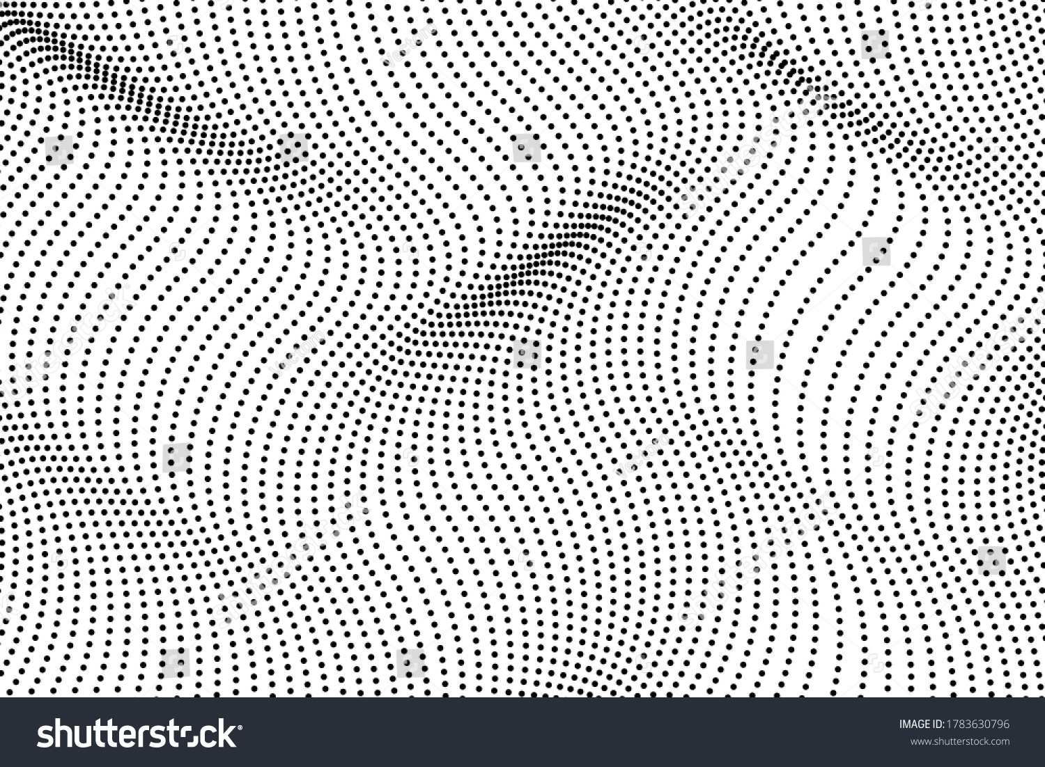 Abstract Wavy Halftone Line Art Pattern Stock Vector (Royalty Free ...