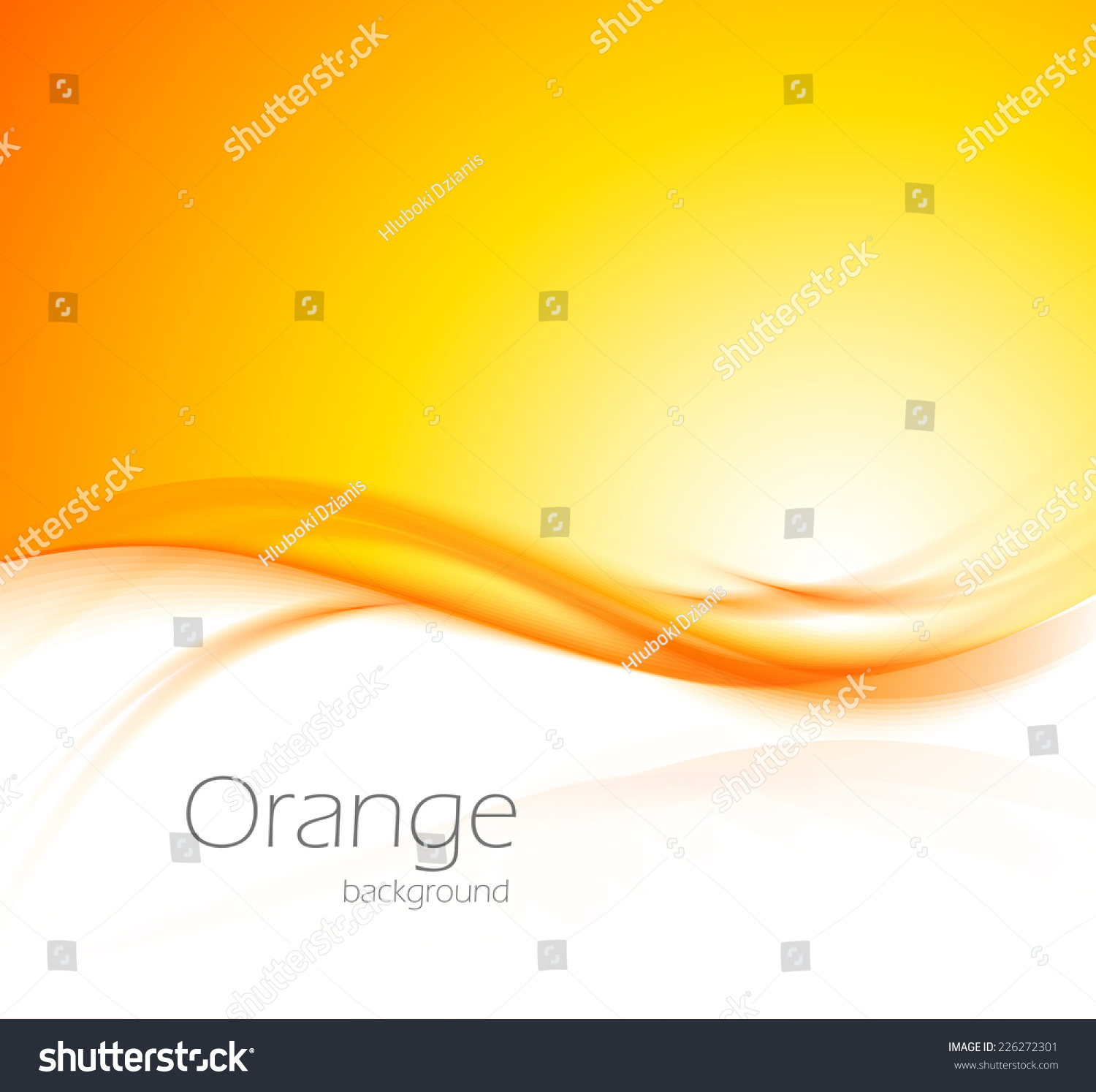 Abstract Wavy Orange Background Light Effect: vector de stock (libre de ...