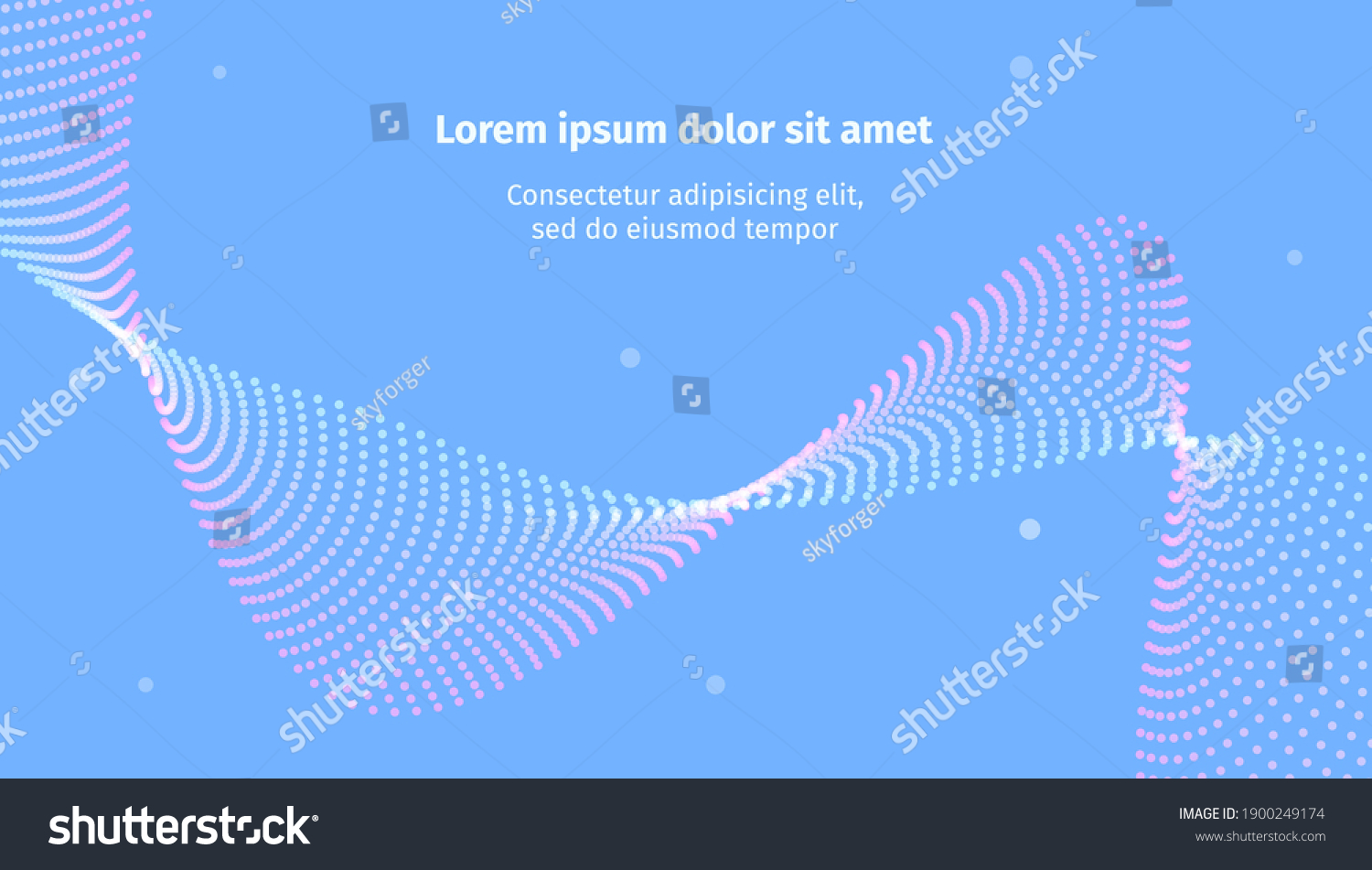 Abstract Wavy Particle Background Vector Illustration Stock Vector ...