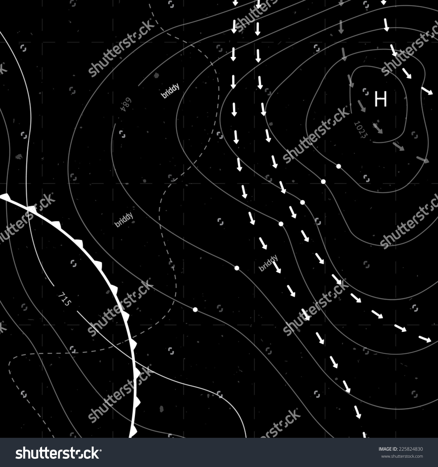 Abstract Weather Map Stock Vector 225824830 - Shutterstock