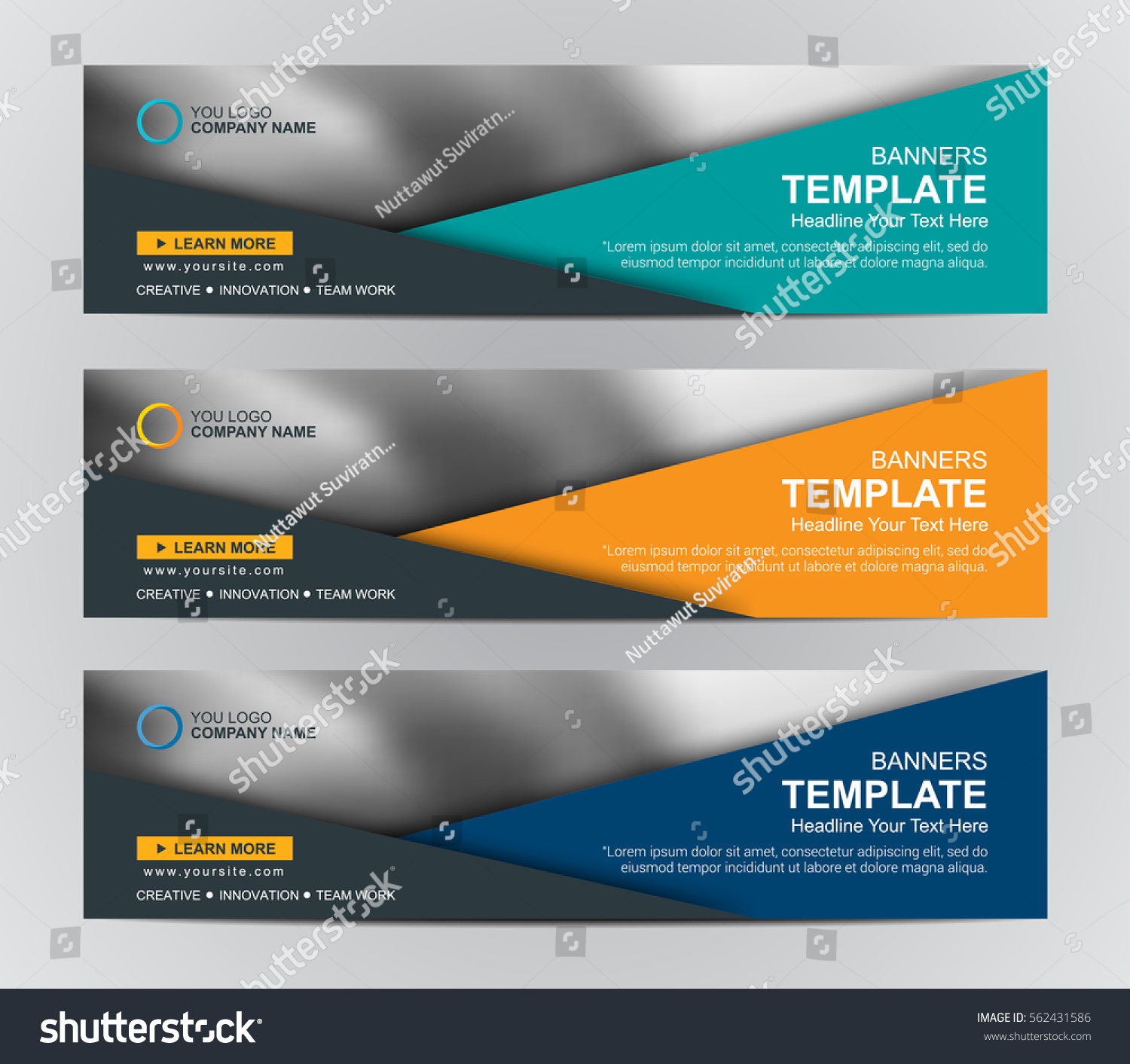 Abstract Web Banner Design Background Header 스톡 벡터(로열티 프리) 562431586