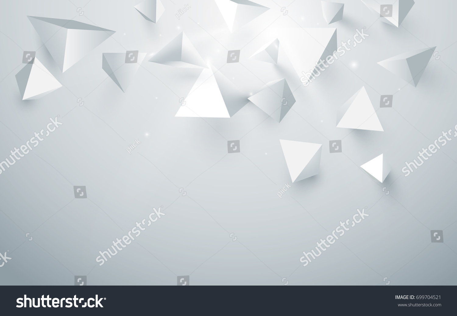 Abstract White 3d Pyramids Background Vector Stock Vector (Royalty Free ...