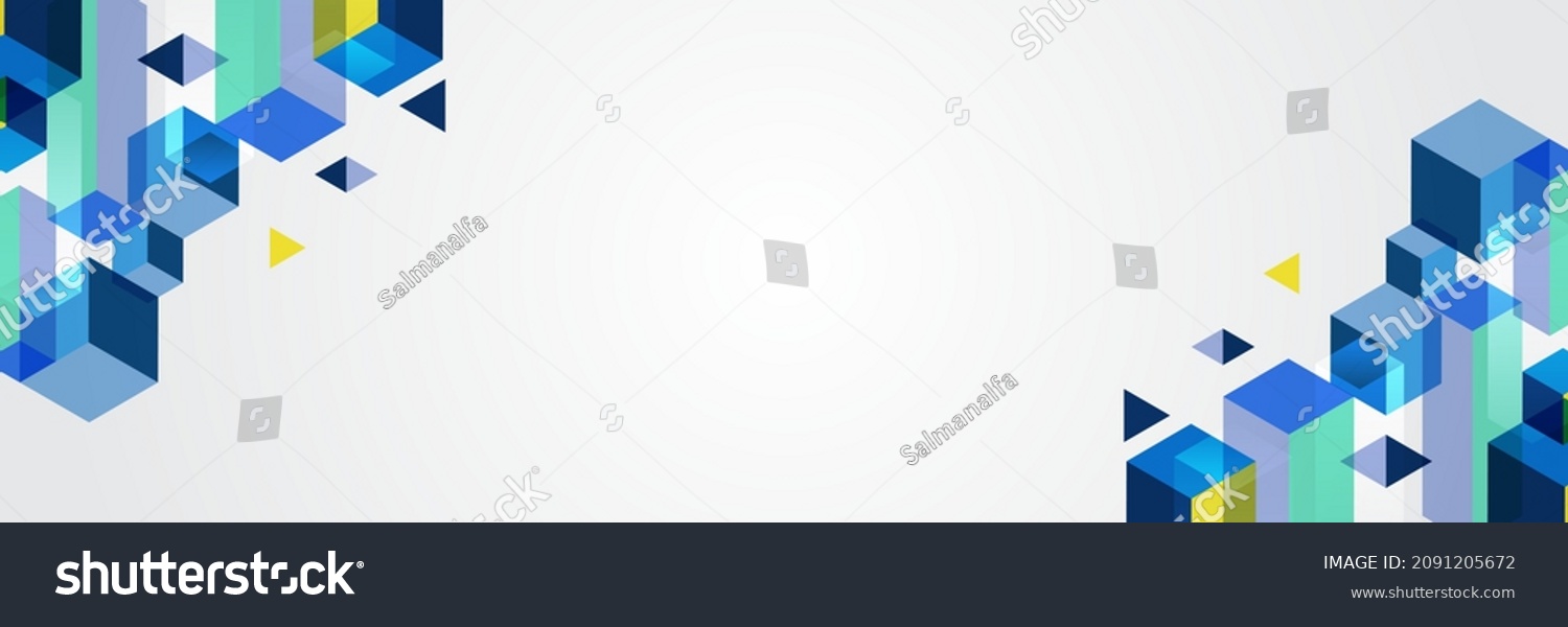 Abstract Wide Banner Background 3d Realistic Stock Vector (Royalty Free ...