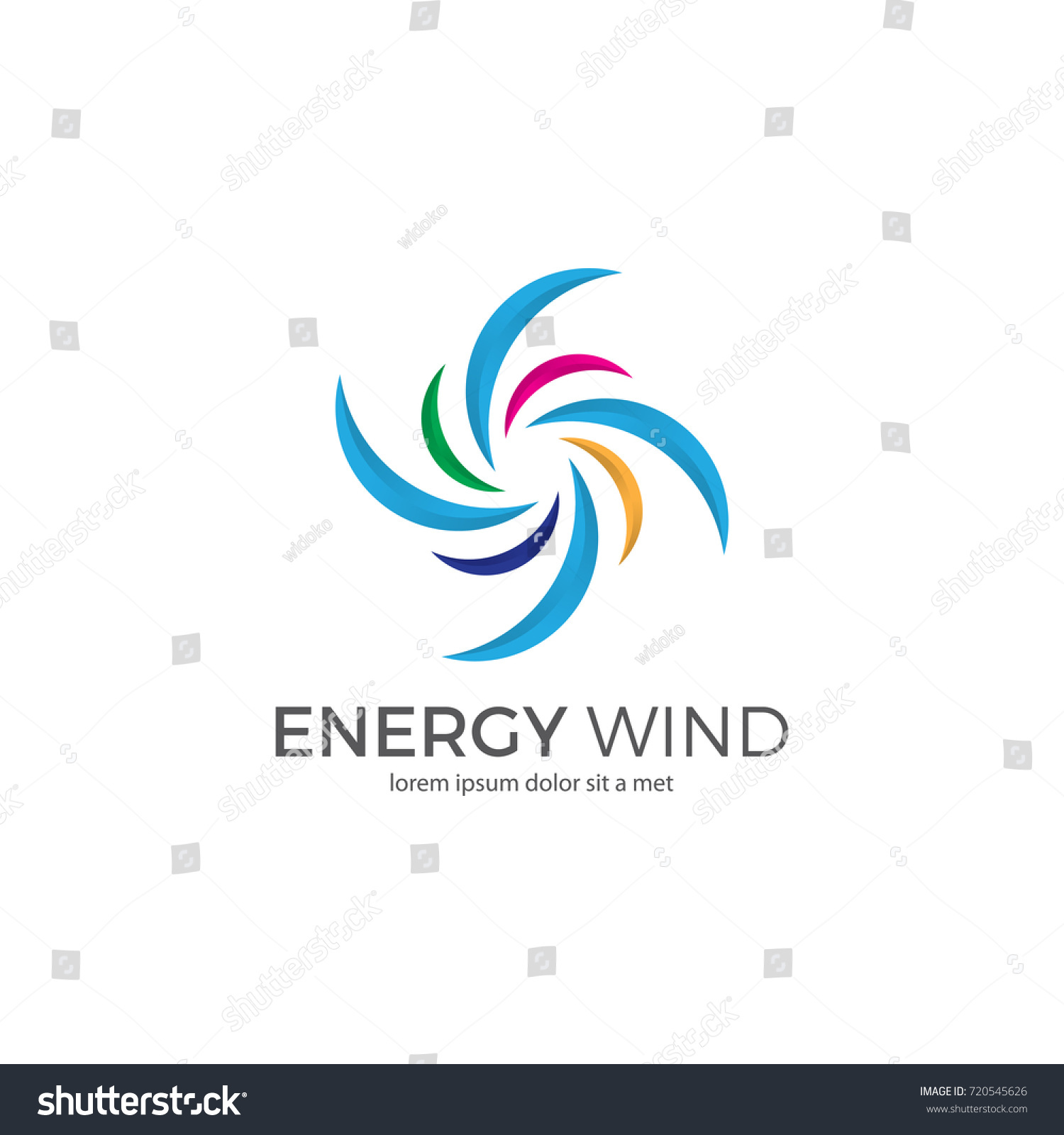 plantilla de logotipo de viento abstracto.: vector de stock (libre de ...