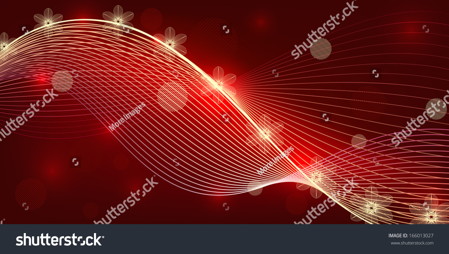 Abstract Yellow Red Wave Vector Background Stock Vector (Royalty Free ...