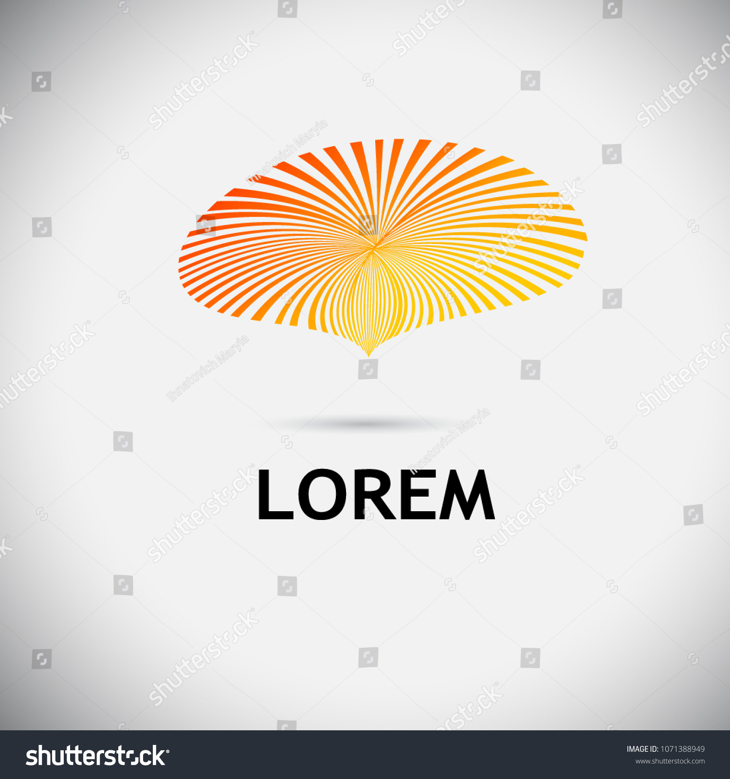Abstract Yellow Orange Logo Lines Vector Stock Vector (Royalty Free ...
