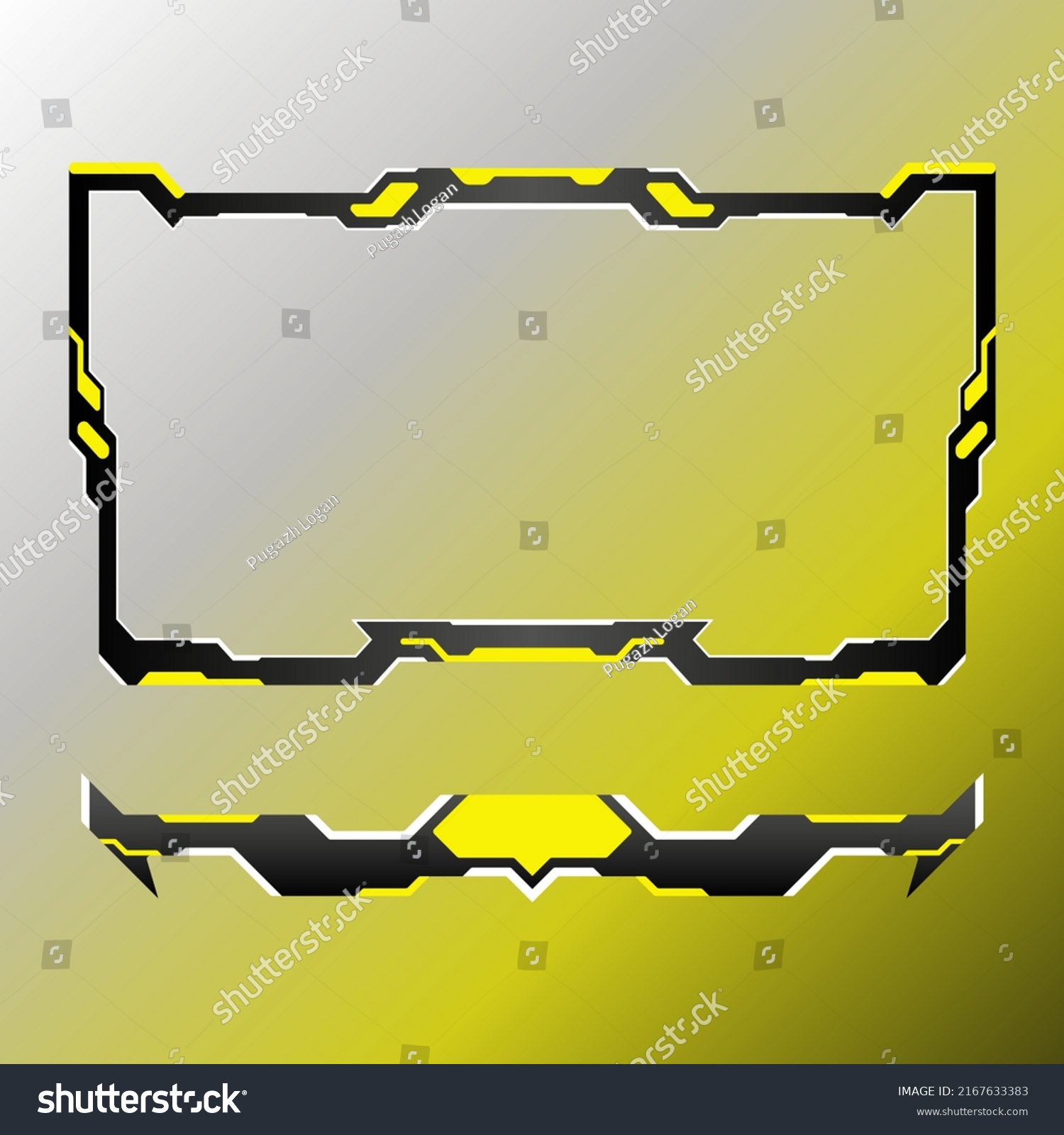 Abstract Yellow Theme Game Interface Live Stock Vector (Royalty Free ...