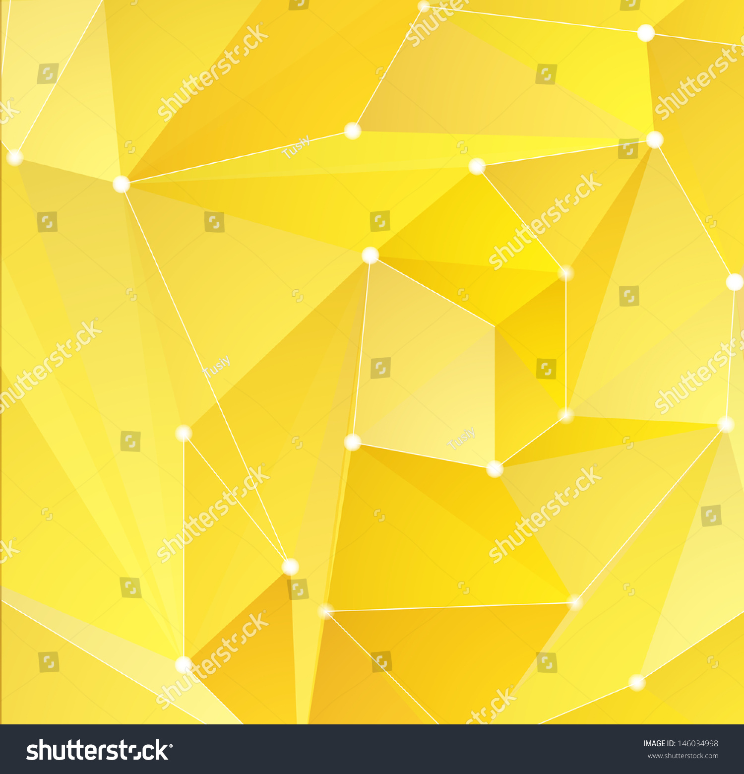 Abstract Yellow Triangle Shapes Background Stock Vector (Royalty Free ...