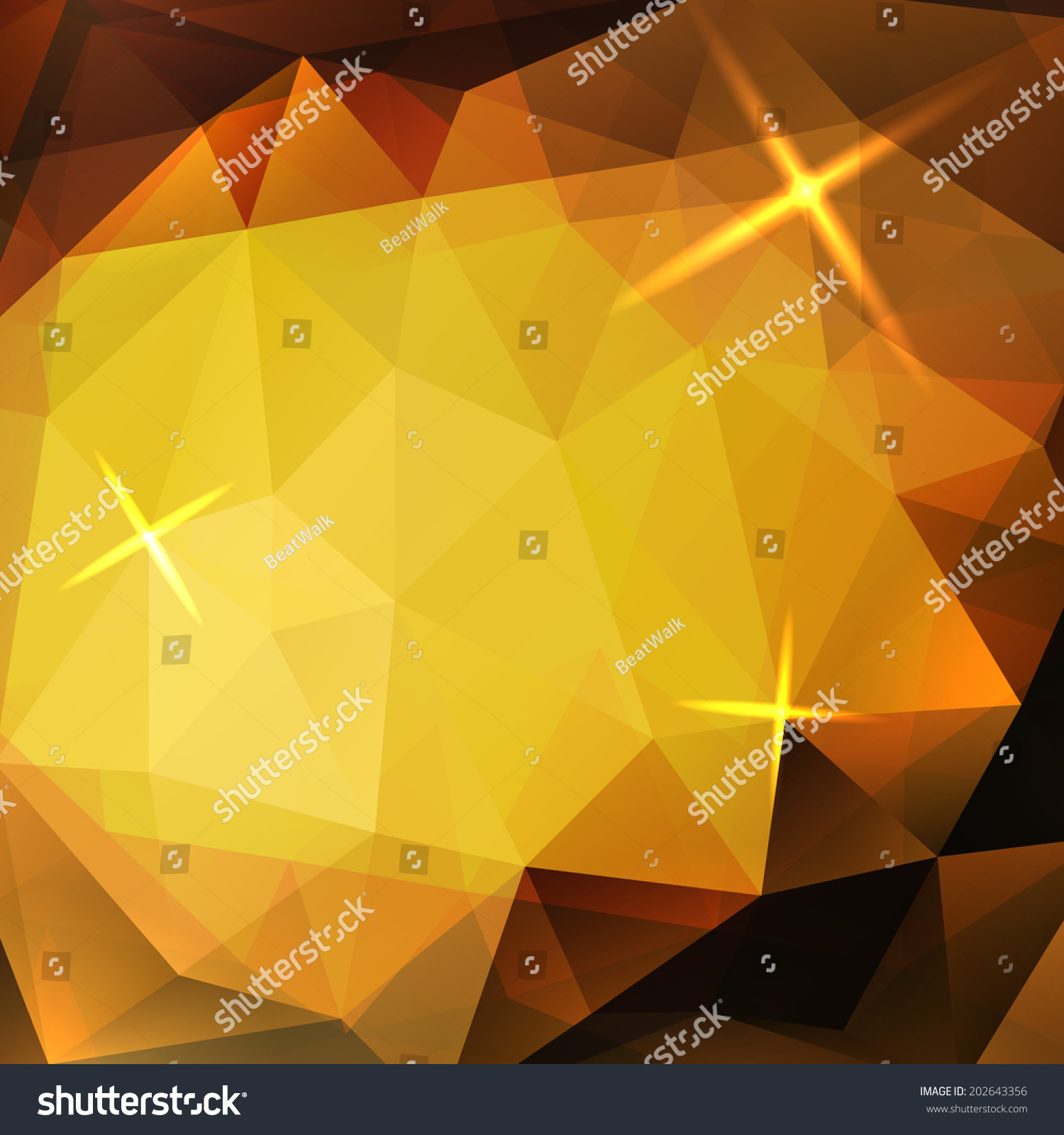 Abstract Yellow Triangles Background Vector Illustration Stock Vector ...