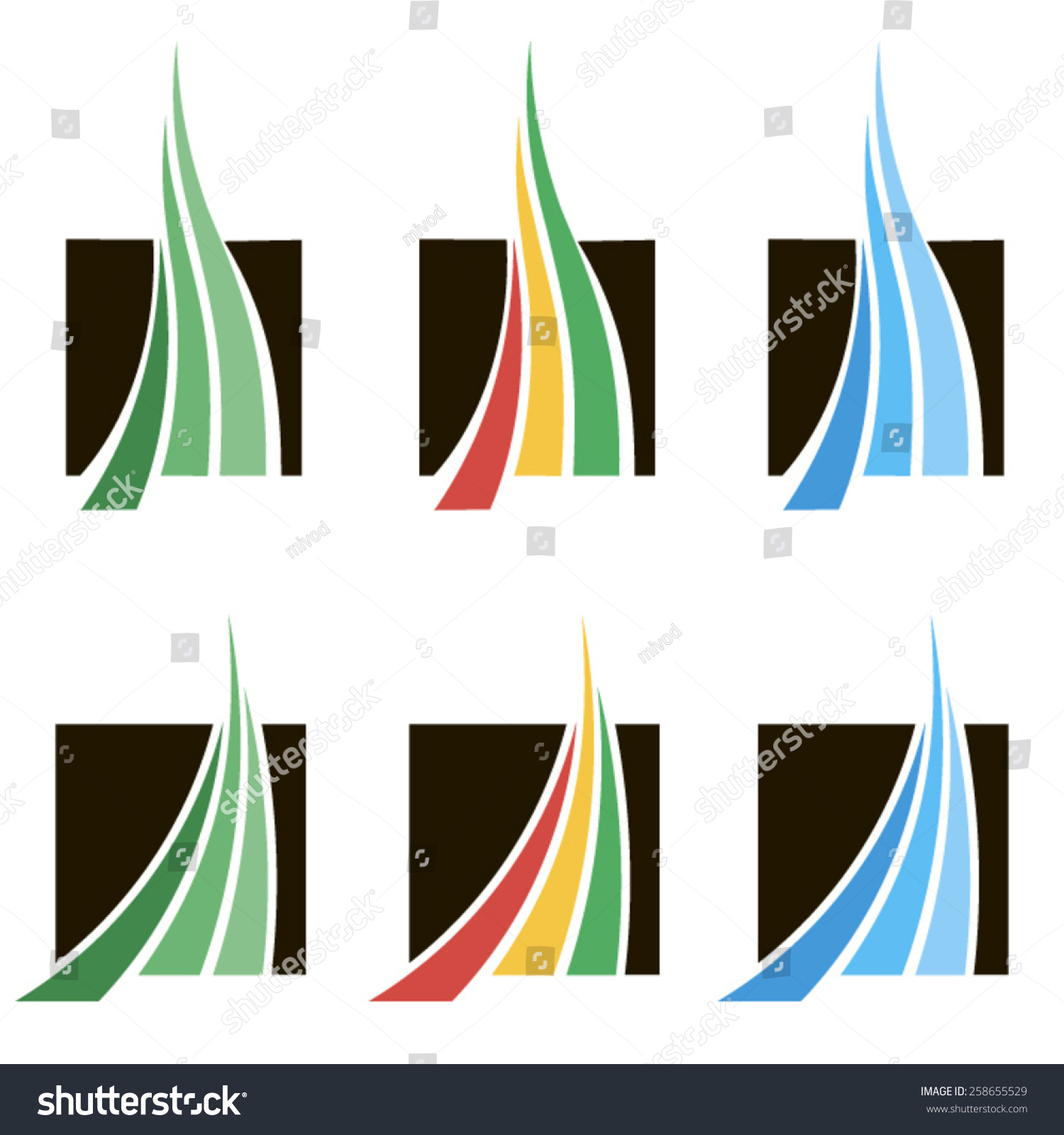 Abstraction Sign Symbol Logo 5 Vector Stock Vector (Royalty Free ...
