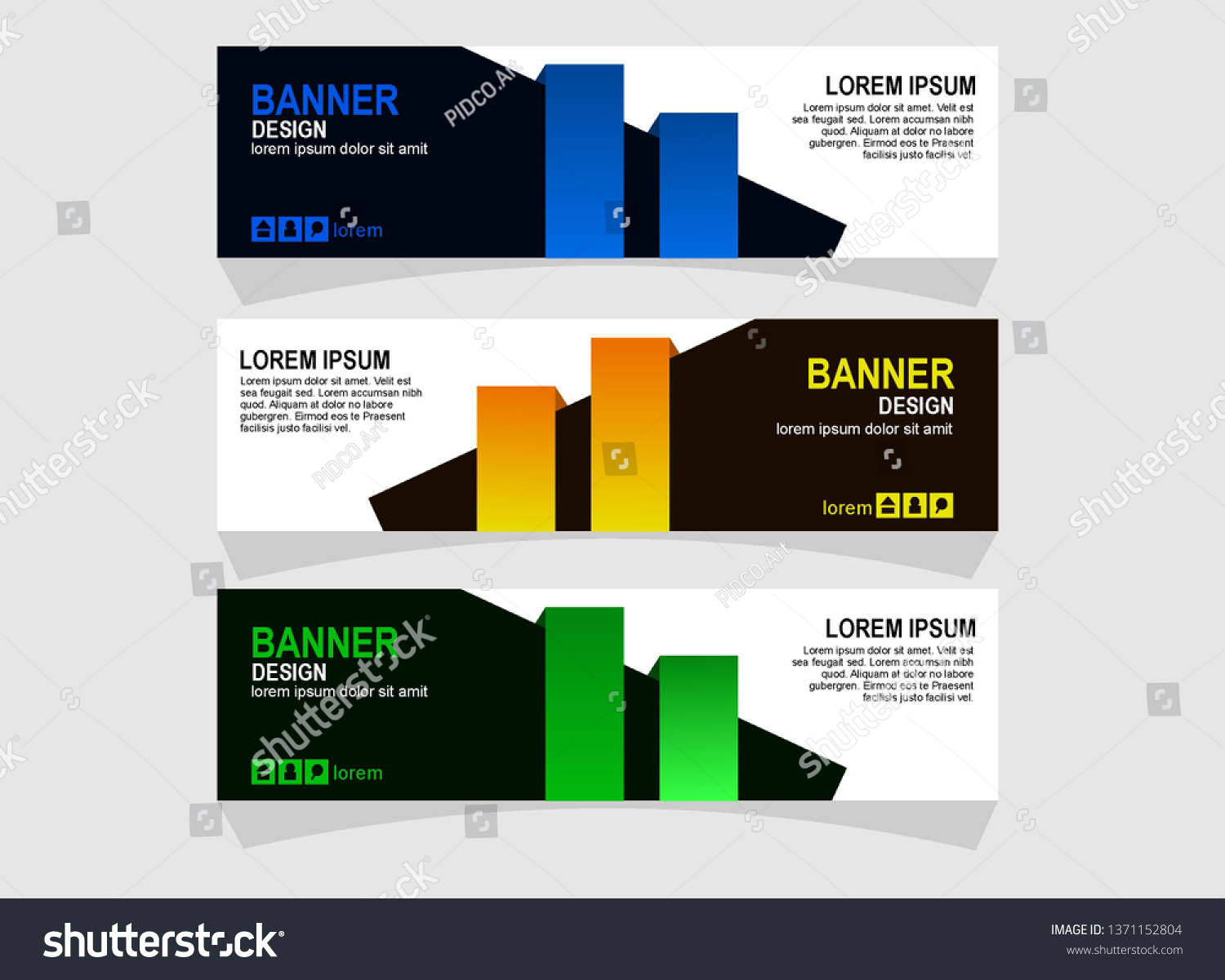Abstrak Banner Design Stock Vector (Royalty Free) 1371152804 | Shutterstock
