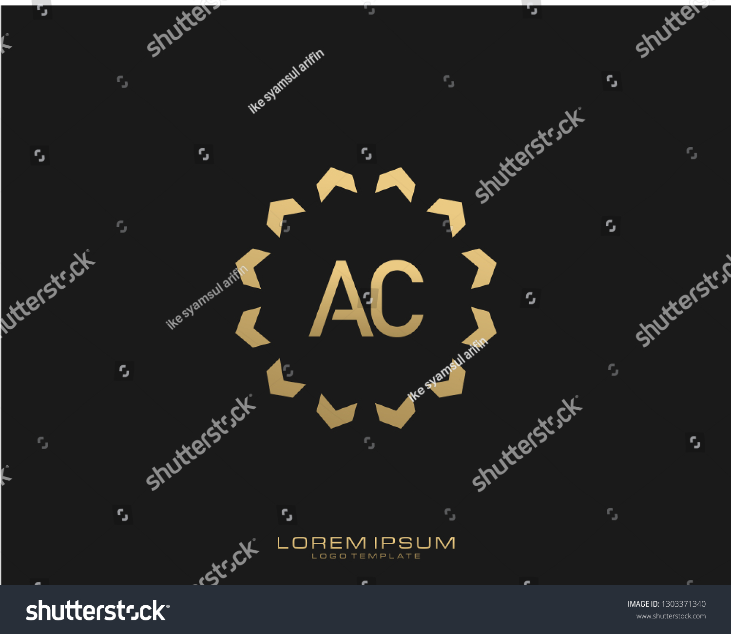 Ac Initial Logo Minimalist Template Stock Vector (Royalty Free ...