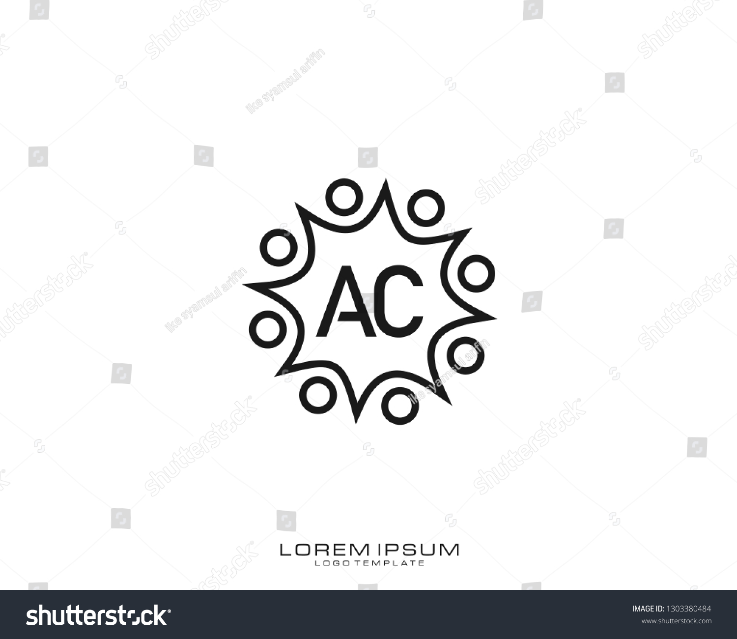 Ac Initial Logo Minimalist Template Stock Vector (Royalty Free ...