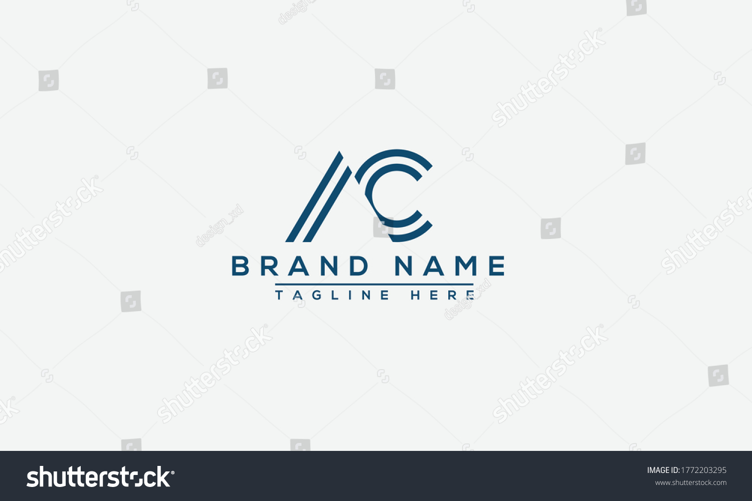 Ac Logo Design Template Vector Graphic: immagine vettoriale stock ...