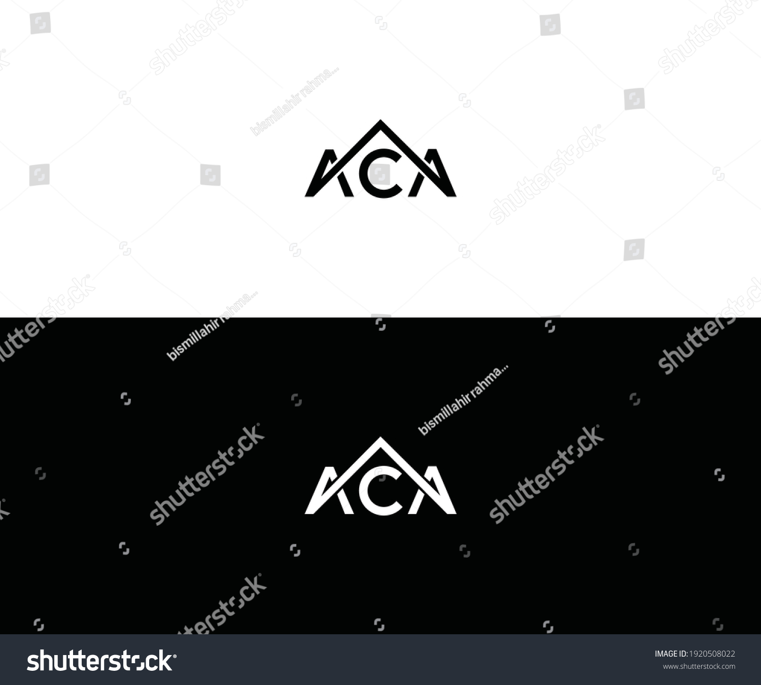 Aca Logo Design Creative Modern Trendy Stock Vector (Royalty Free ...