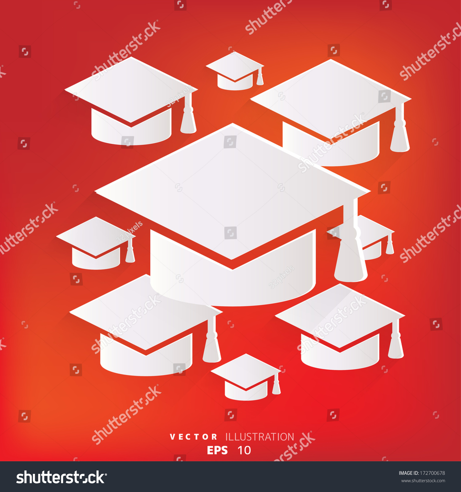 Academic Cap Icon Study Cap Symbol Stock Vector (Royalty Free ...